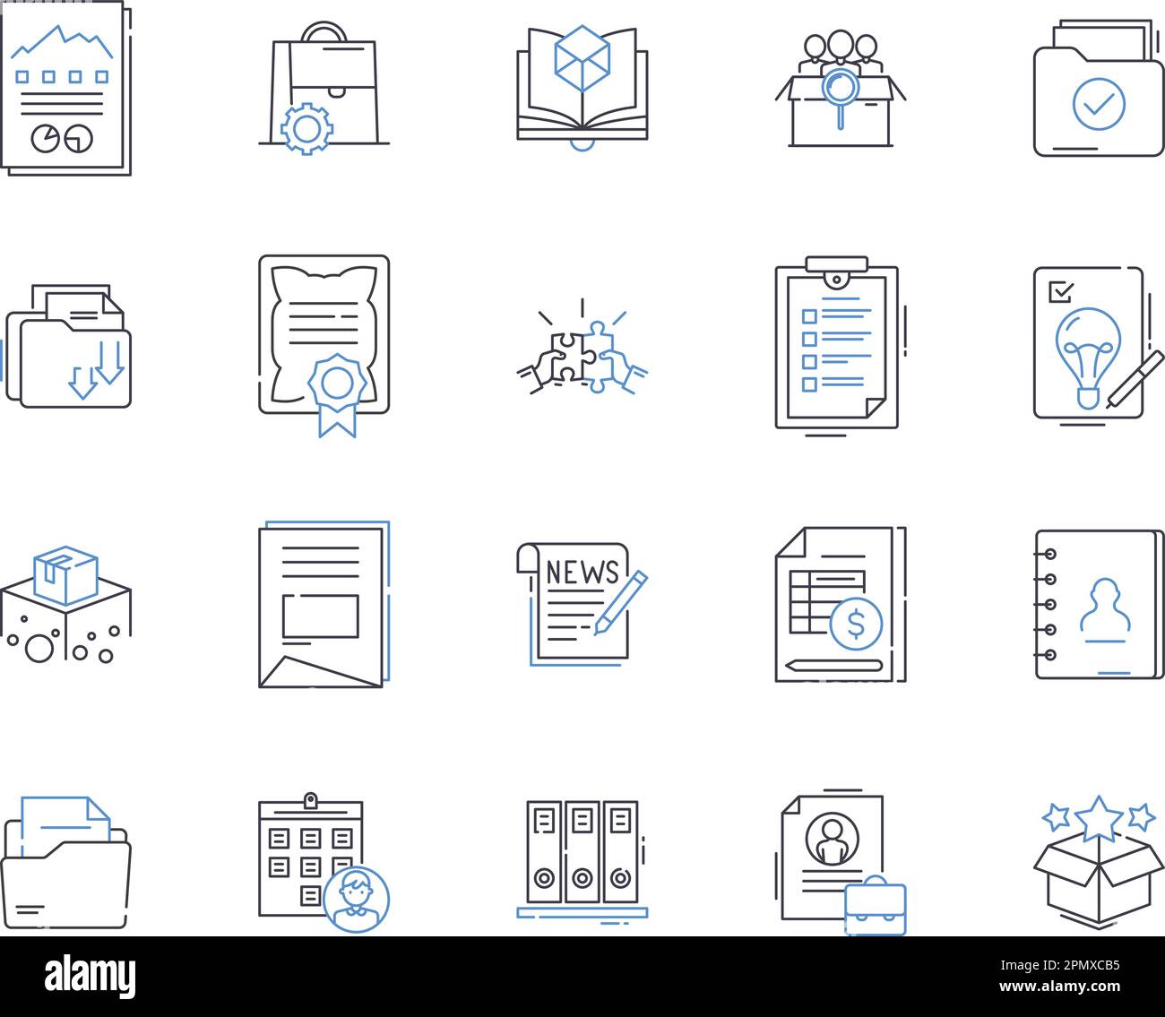Document processing outline icons collection. Documentation, Processing ... Document processing outline icons collection. Documentation, Processing ...