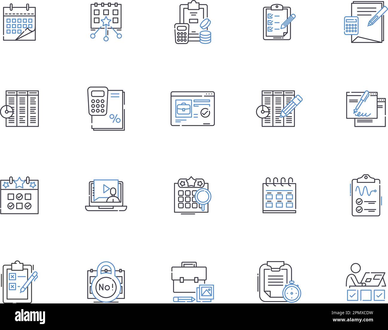 Time and date outline icons collection. Time, Date, Calendar, Clock ...