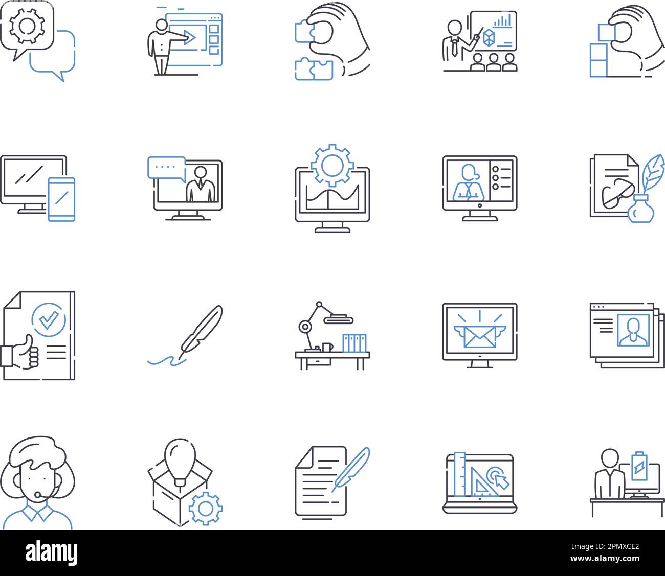 Workflow and office outline icons collection. Workflow, Office ... Workflow and office outline icons collection. Workflow, Office ...