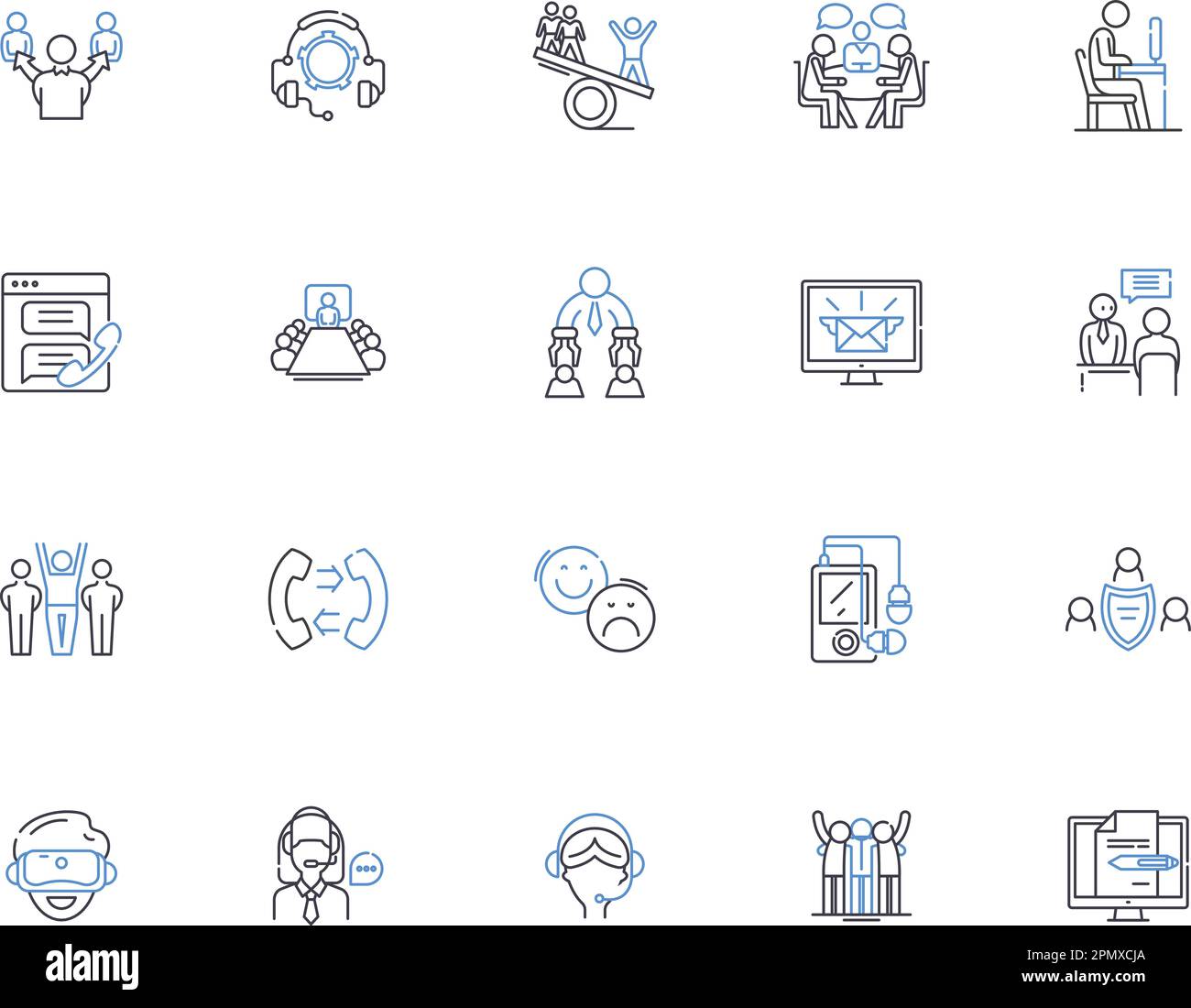 Communication people outline icons collection. Communicators, Dialogue ...