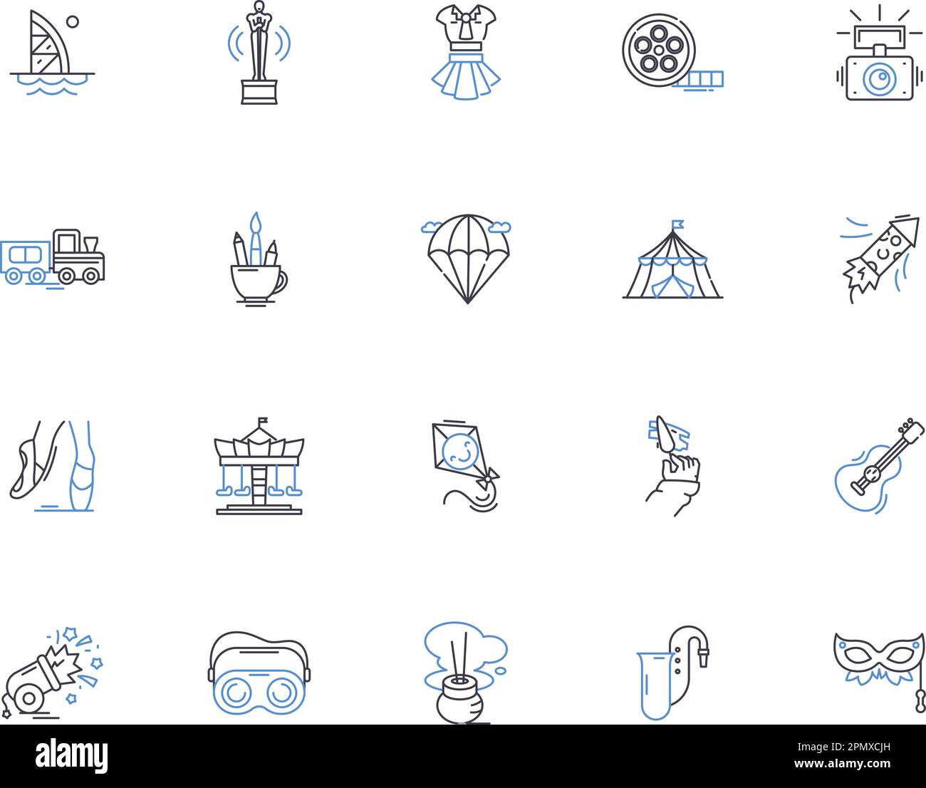 Perfomance marketing outline icons collection. Performance, Marketing ...