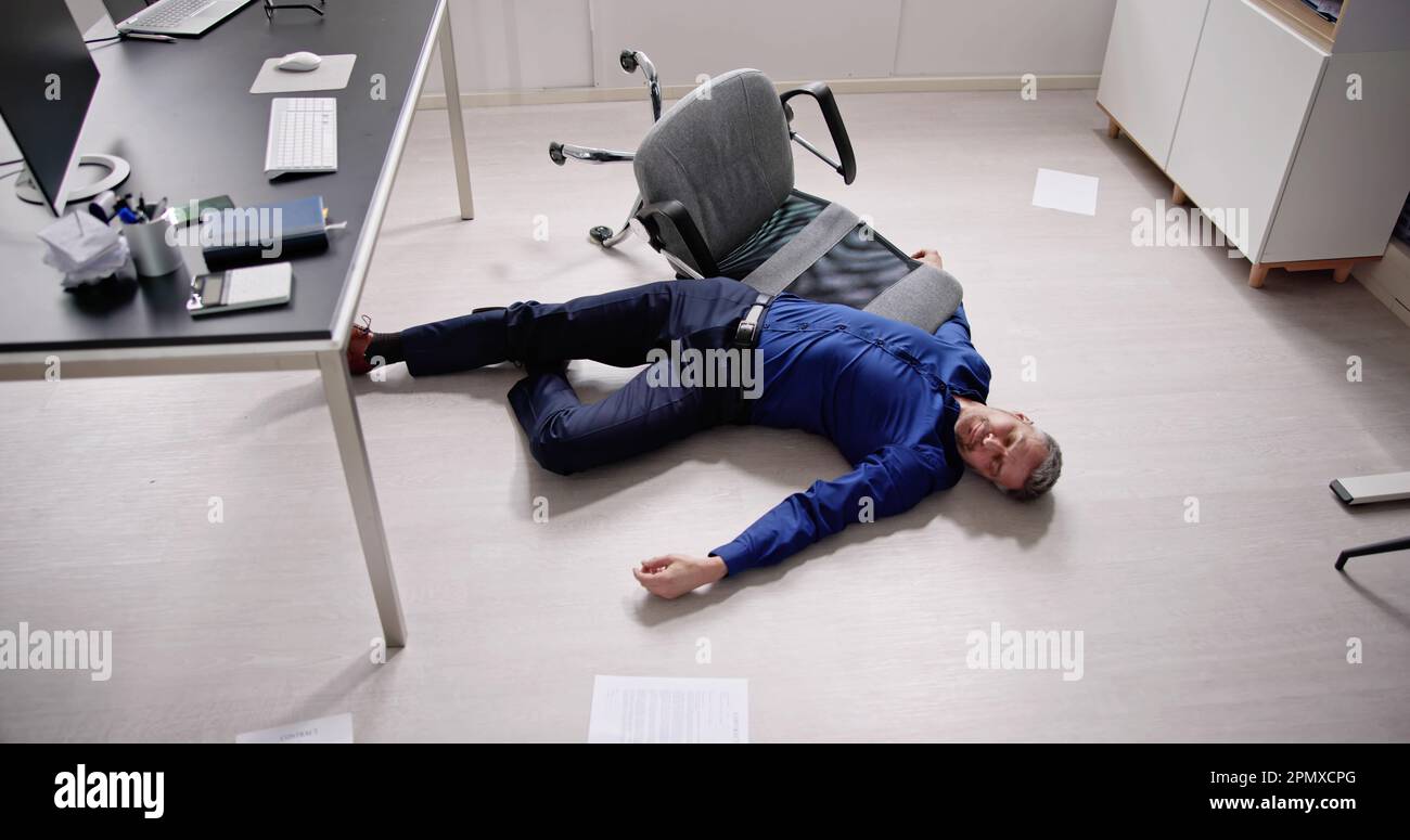 Fall down from chair hi-res stock photography and images - Alamy