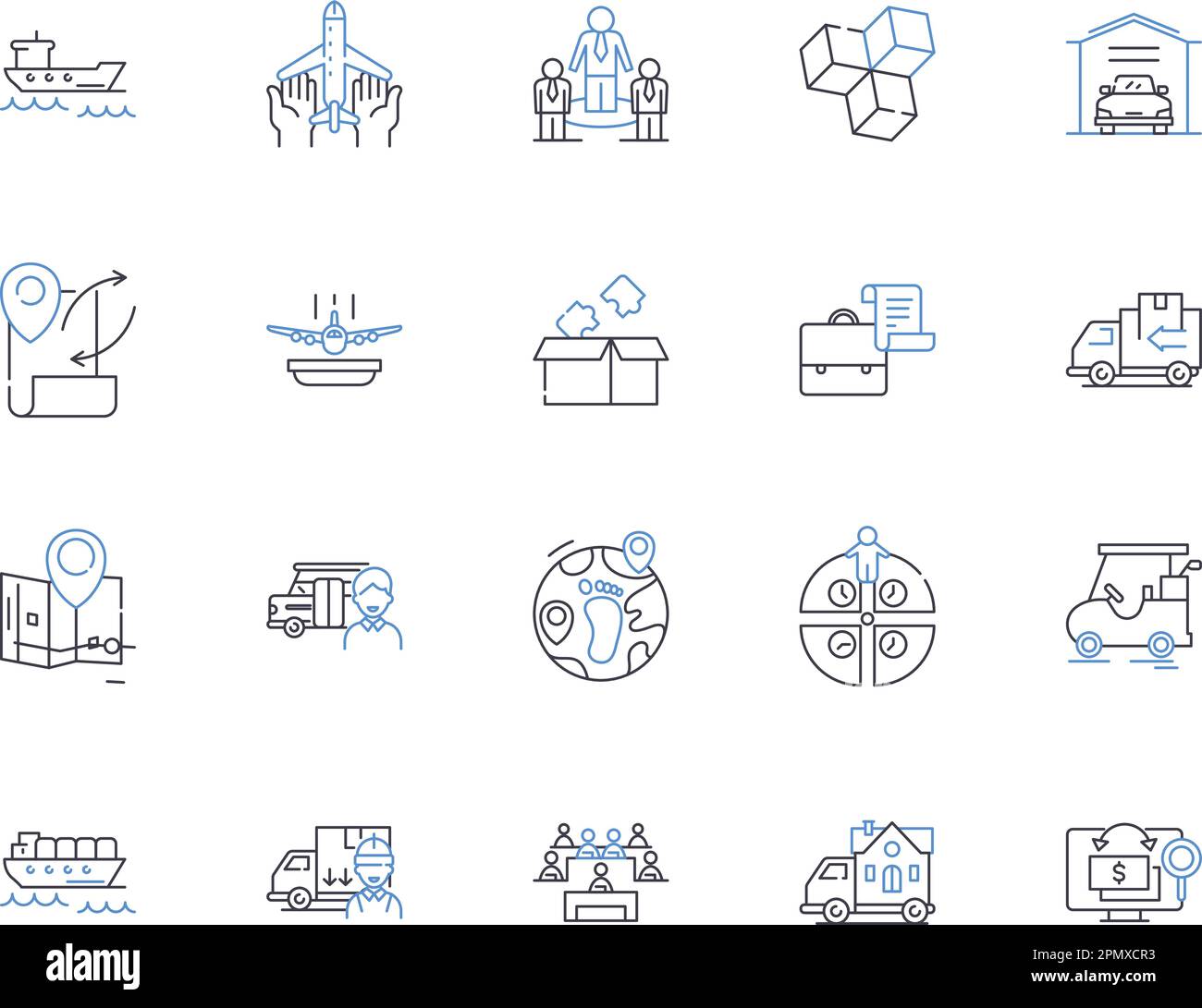 Fulfillment and Distribution outline icons collection. fulfillment ...