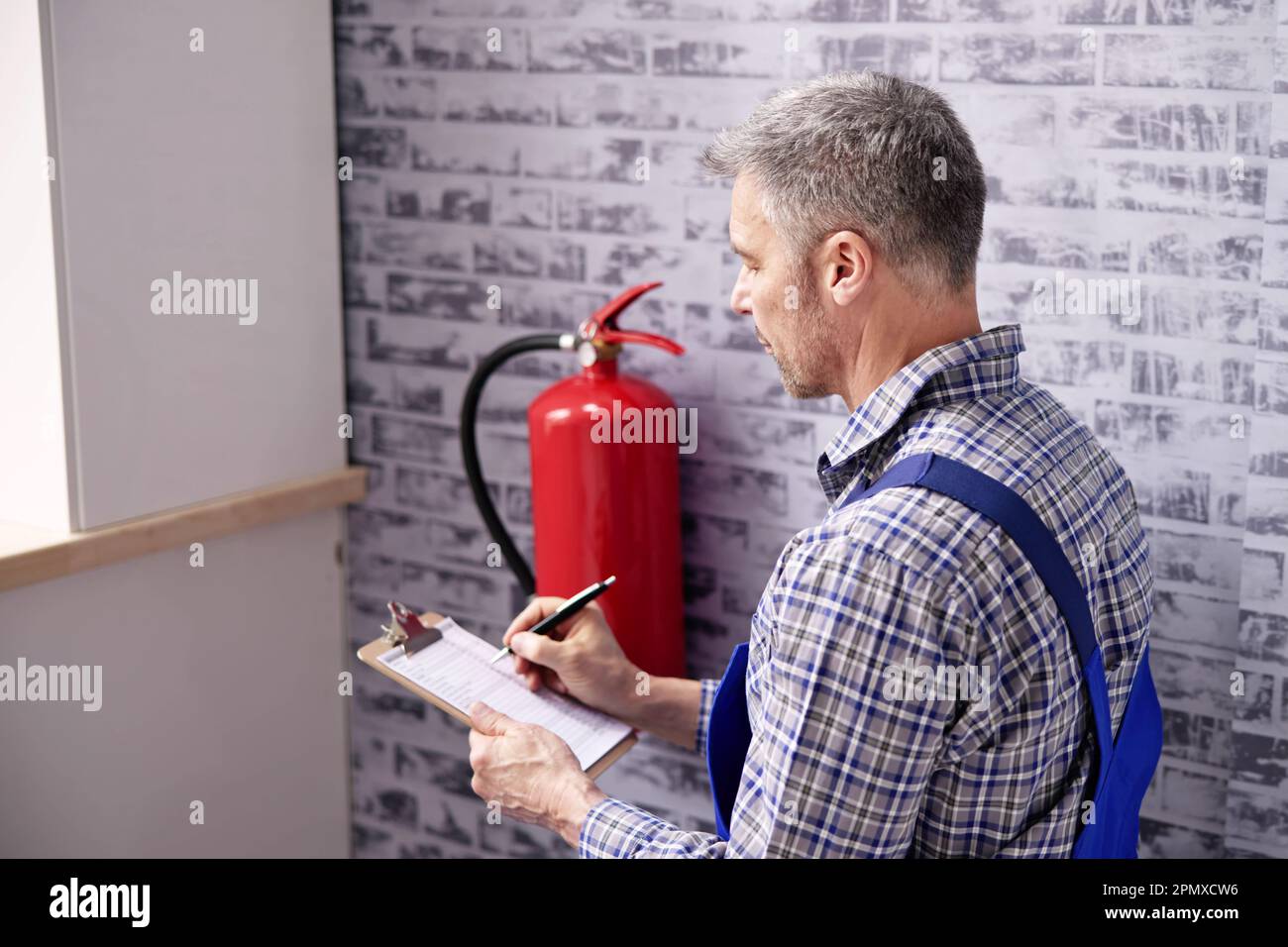 Fire Extinguisher Safety Prevention Check. Emergency Equipment ...