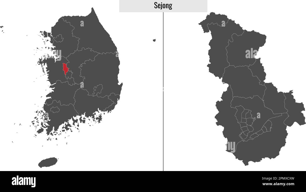Sejong vector map hi-res stock photography and images - Alamy