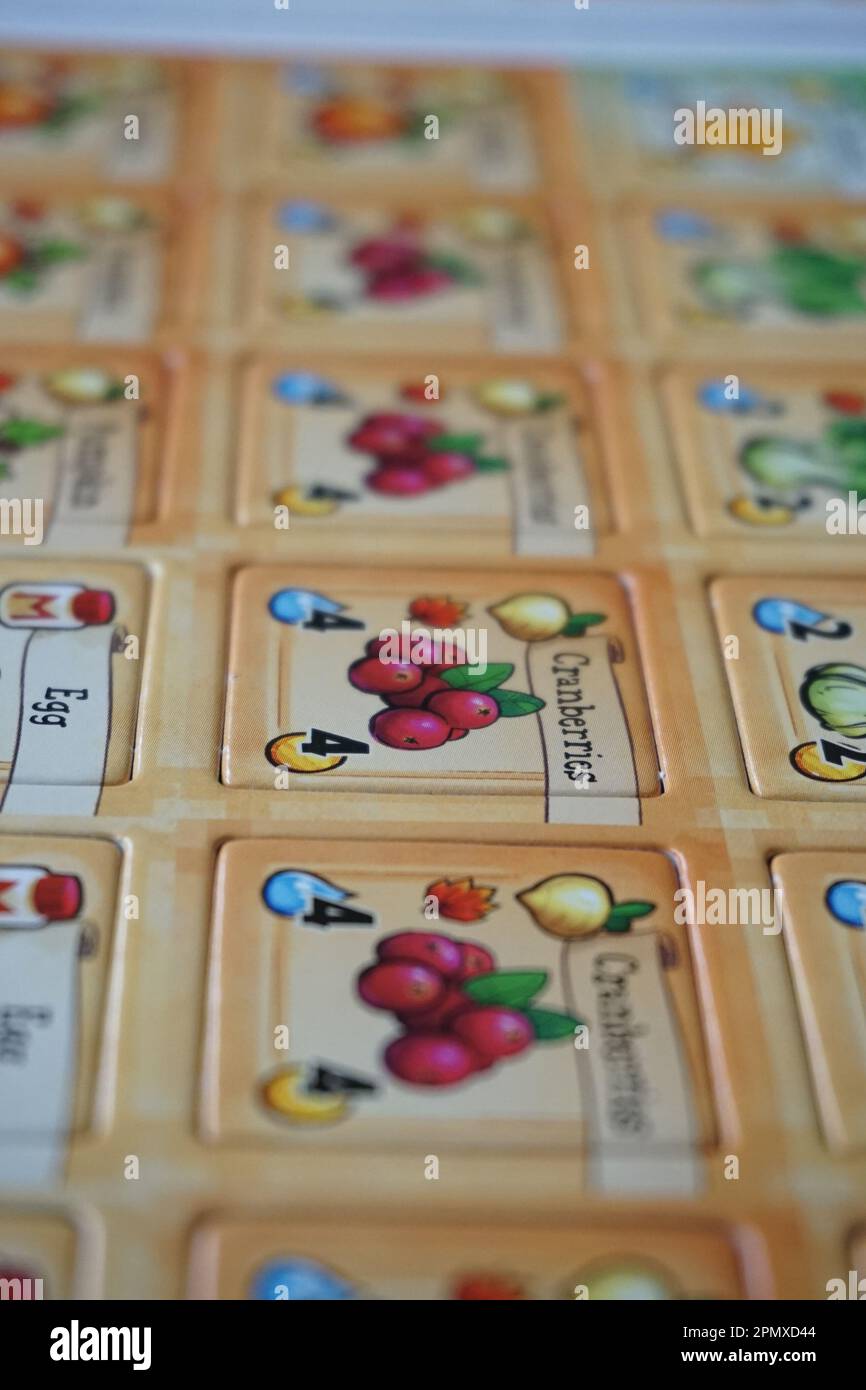 Pieces and cardboard tokens from Stardew Valley the board game Stock ...