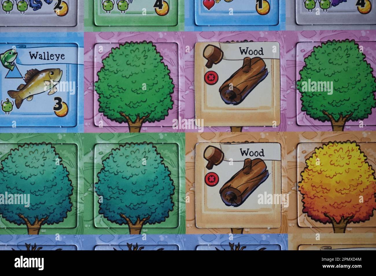 Pieces and cardboard tokens from Stardew Valley the board game Stock ...