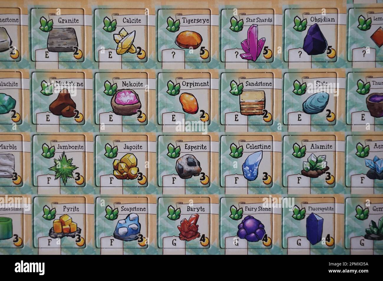 Pieces and cardboard tokens from Stardew Valley the board game Stock ...