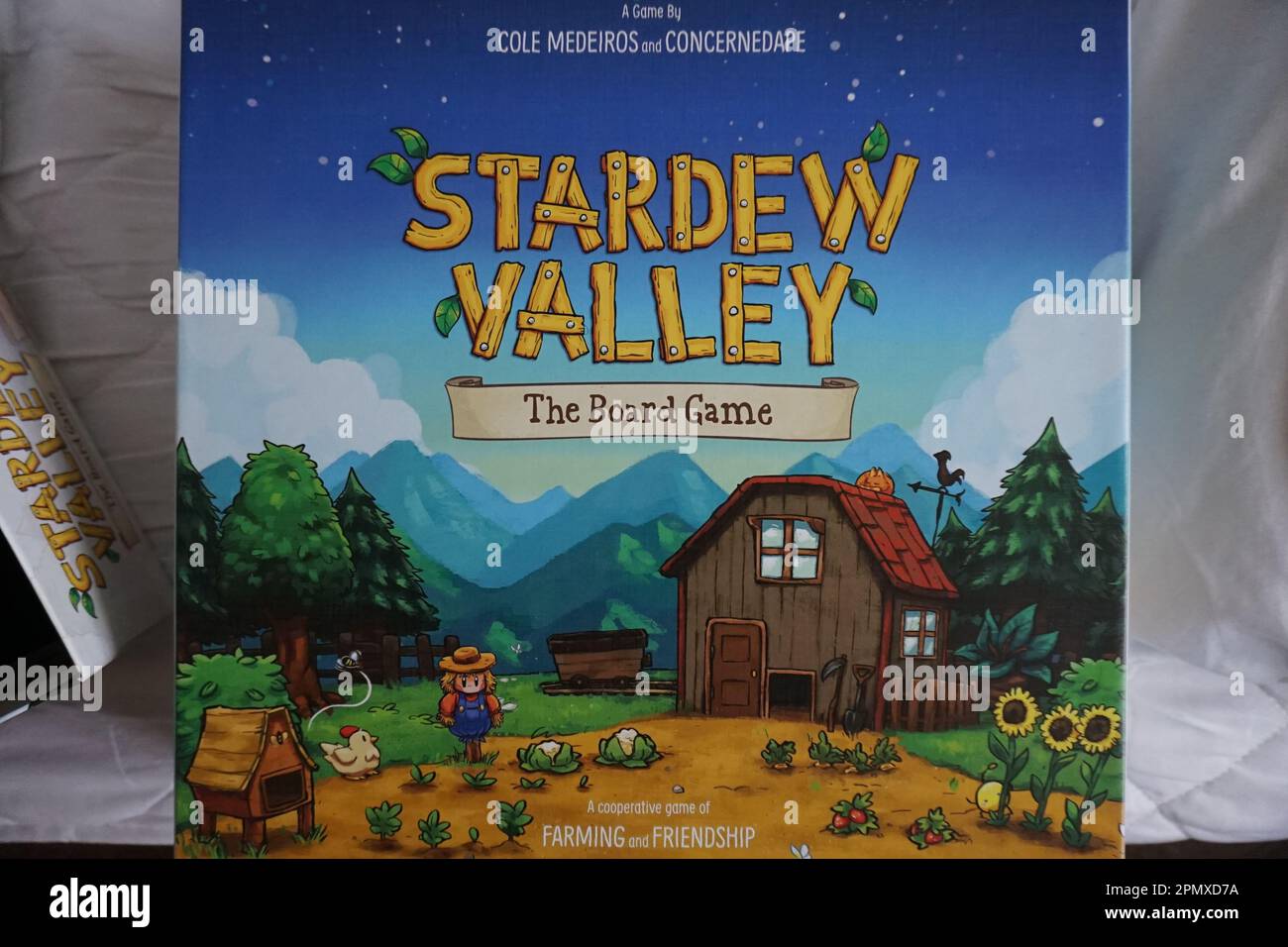 Pieces and cardboard tokens from Stardew Valley the board game Stock ...