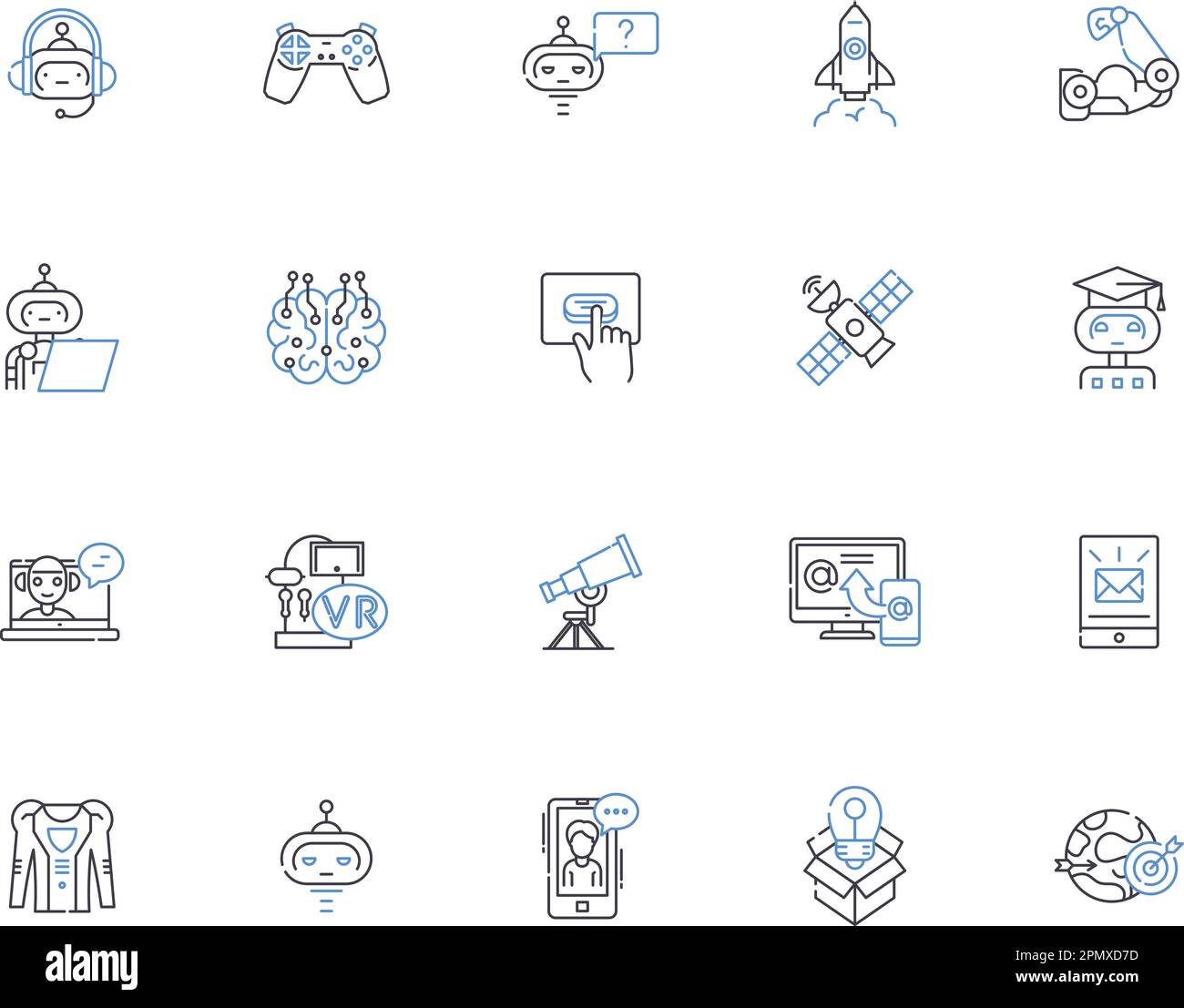 Future outline icons collection. Futurity, Foresee, Prospect ...