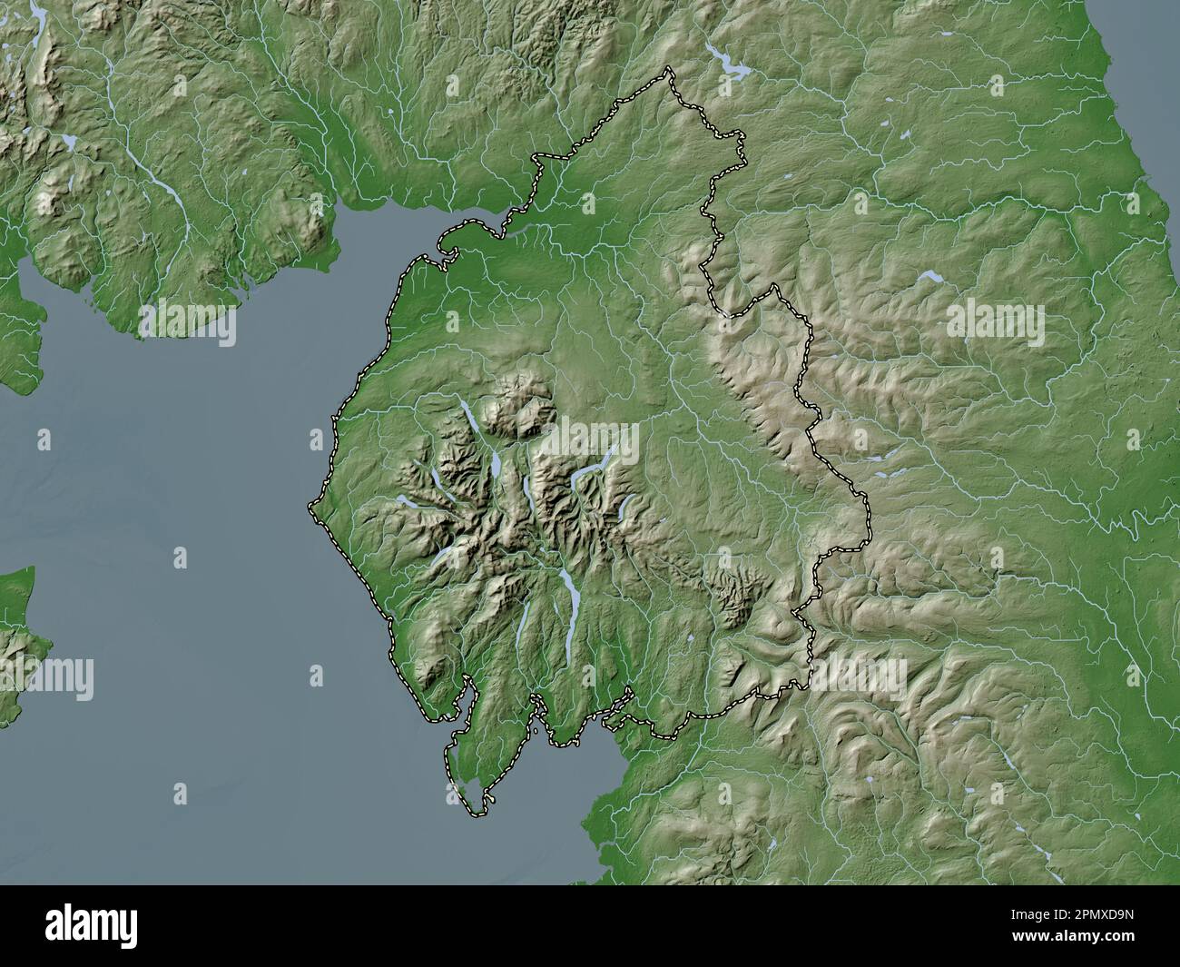 Cumbria, administrative county of England - Great Britain. Elevation ...