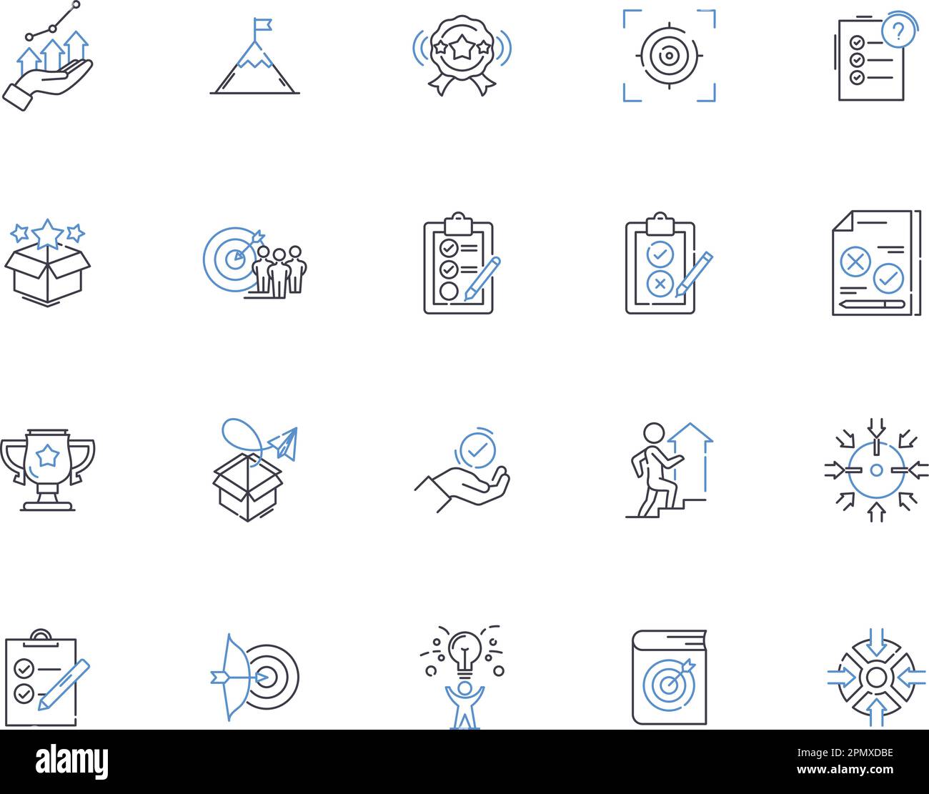 Goals line icons collection. Aims, Objectives, Targets, Ambitions ... Goals line icons collection. Aims, Objectives, Targets, Ambitions ...