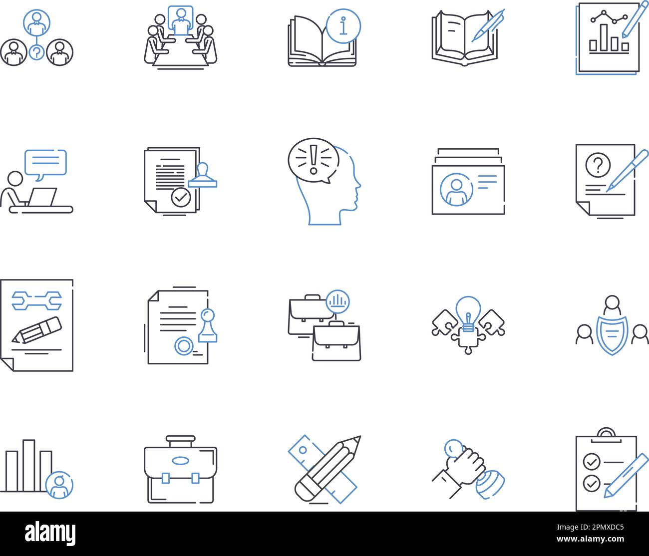 Productiveness Outline Icons Collection Efficiency Output Quality