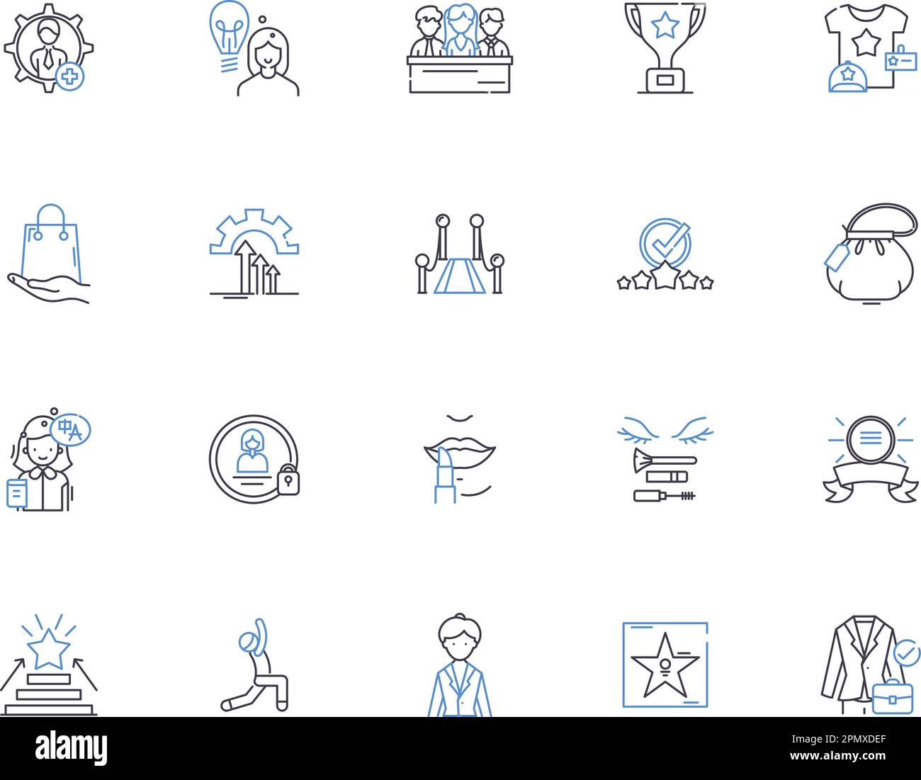 Femenism Outline Icons Collection Feminism Activism Gender Equality