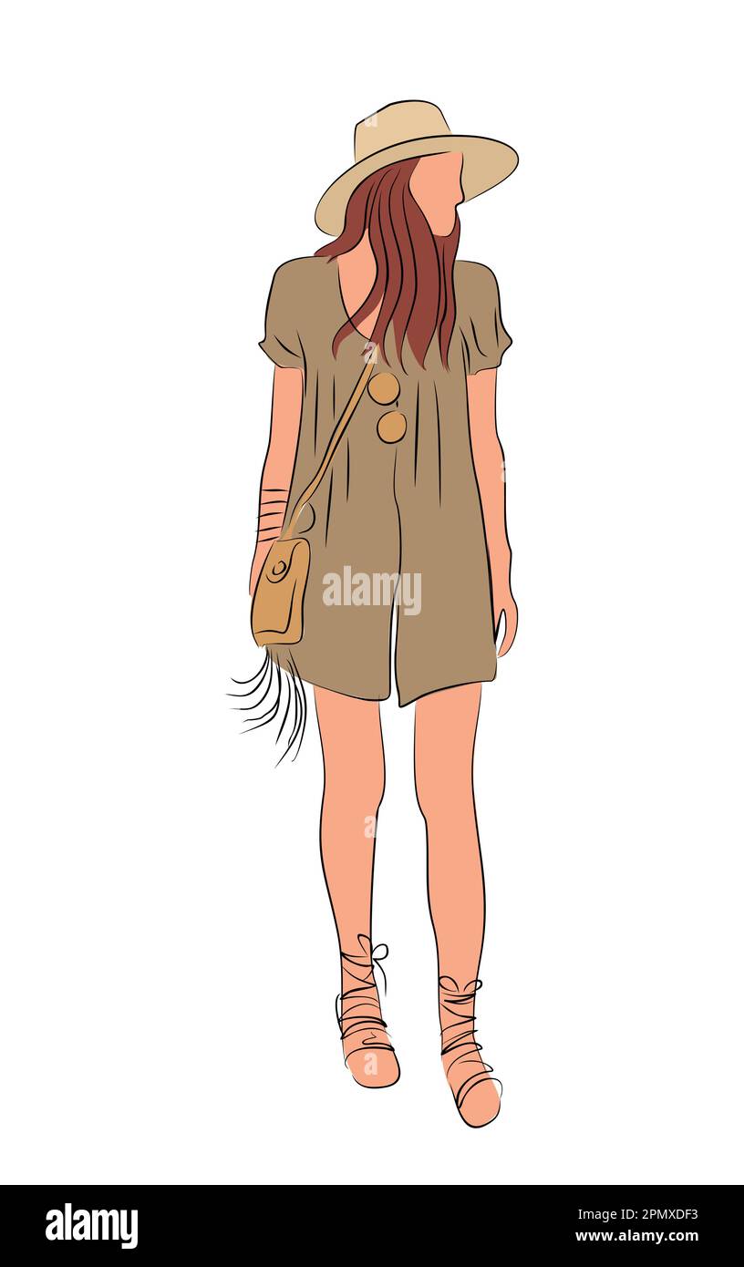 Beach outfit Stock Vector Images - Alamy