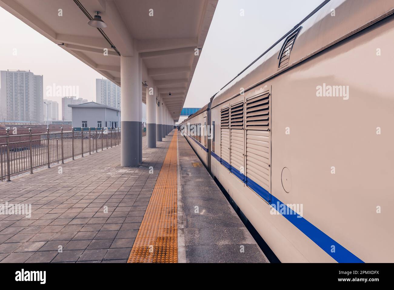 Diesel highspeed train stands by the platform. China Stock Photo - Alamy