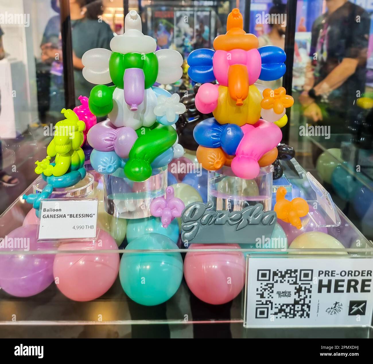 Bangkok, Thailand - April 9, 2023: Balloon Ganesha blessing by ...