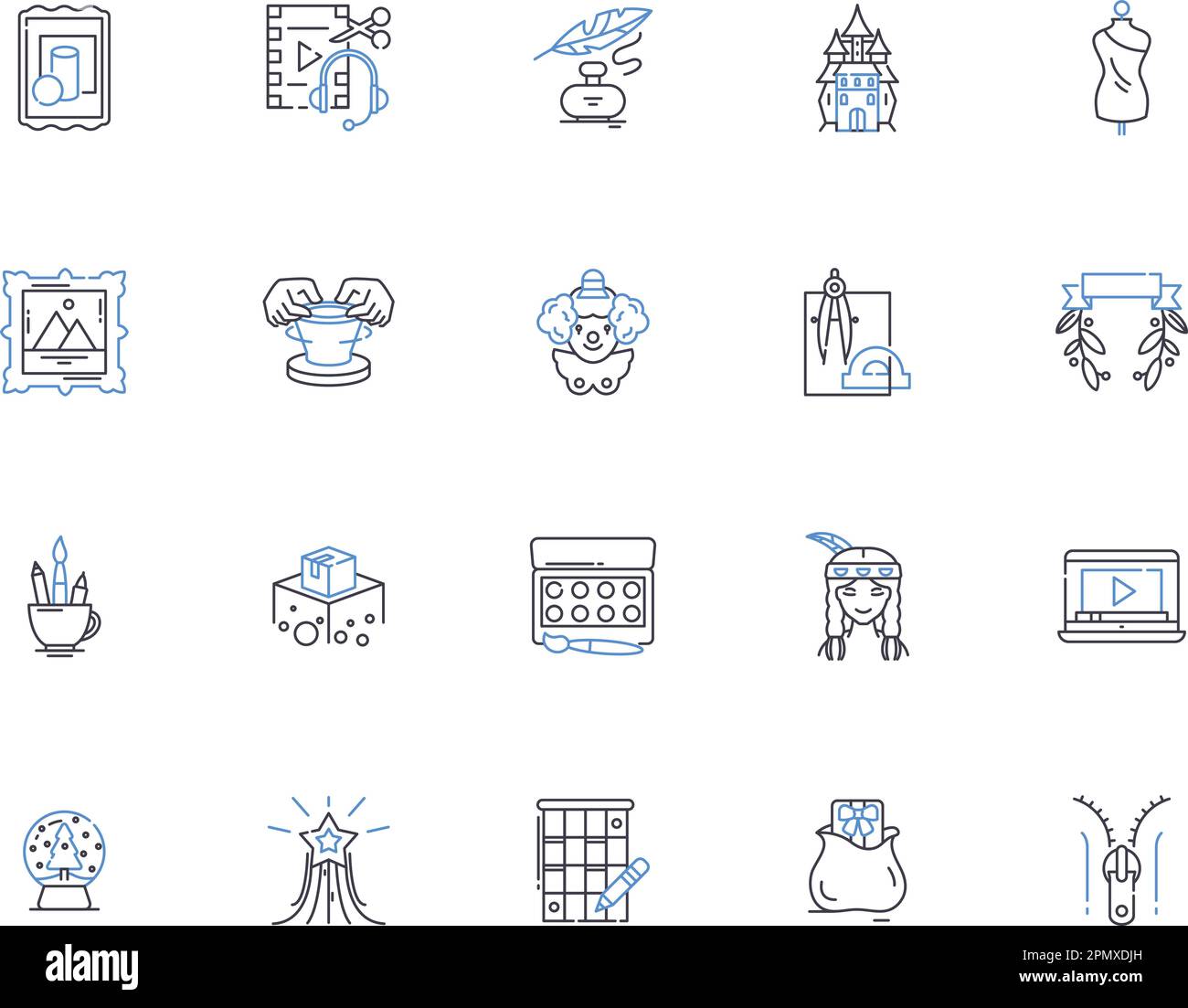 Creative outline icons collection. Innovative, Artistic, Imaginative ...