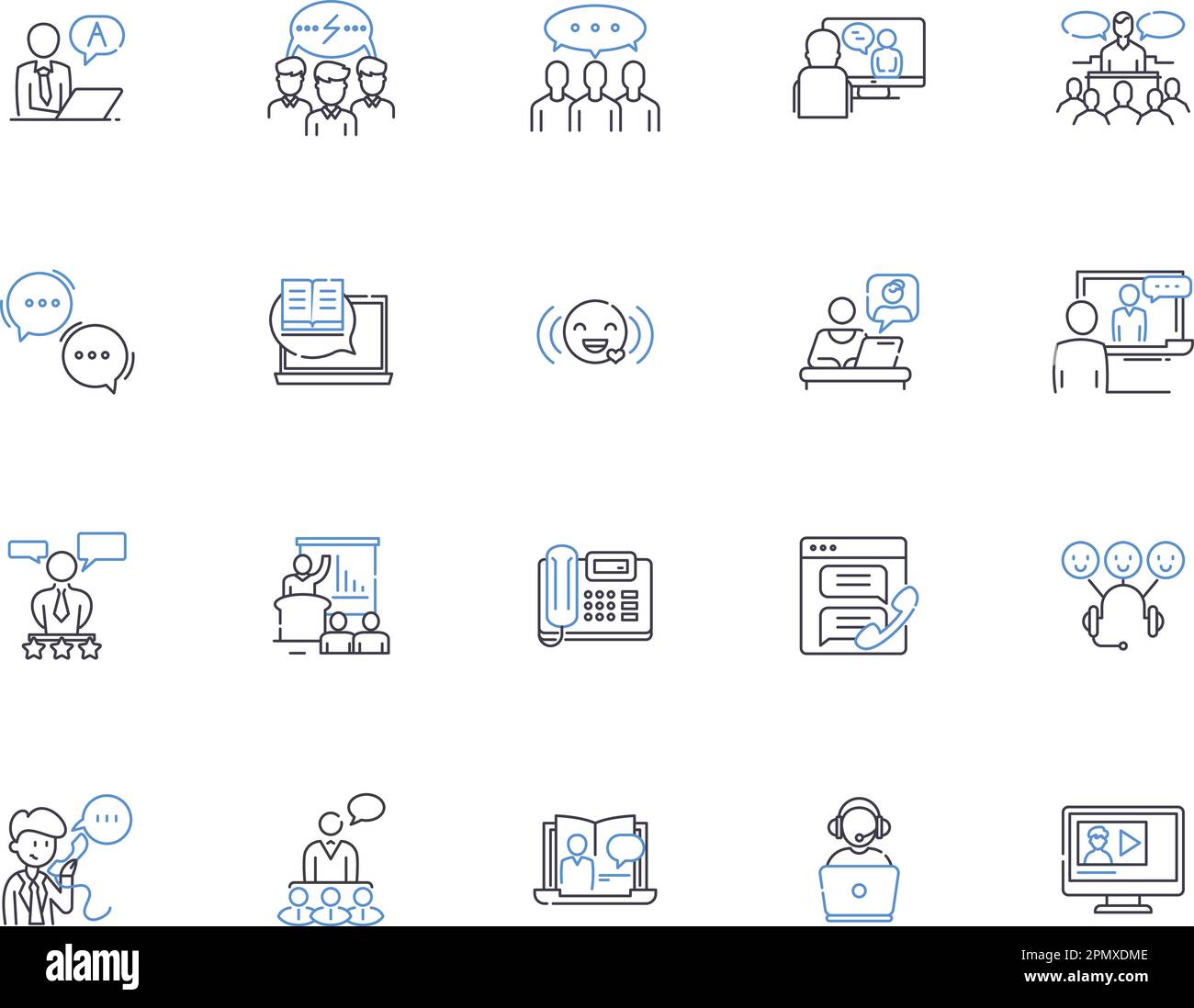 Speech Outline Icons Collection Speaking Oratory Reciting Rhetoric