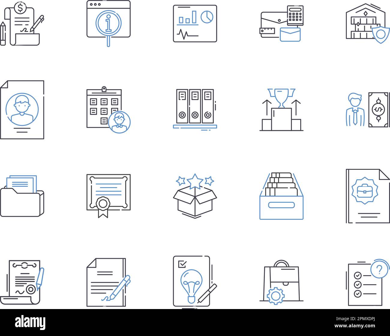 Office Documentation Outline Icons Collection Office Documentation