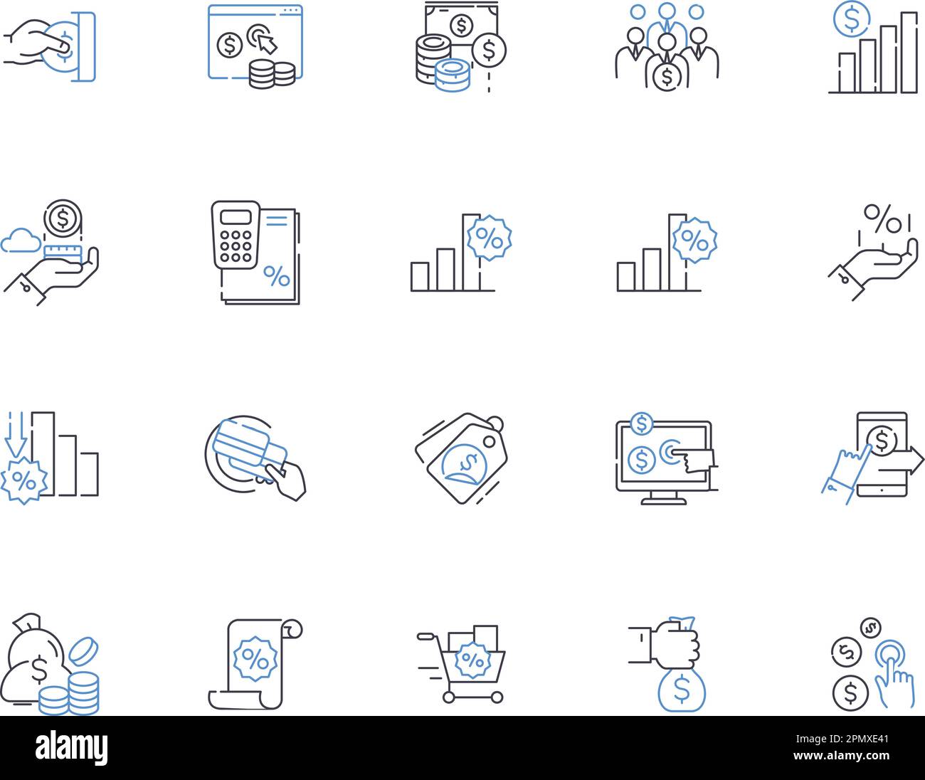 Sales system outline icons collection. Sale, System, Automated, Process ... Sales system outline icons collection. Sale, System, Automated, Process ...