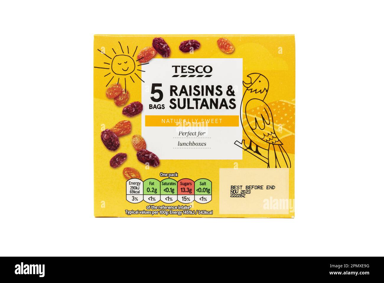 Tesco Raisins & Sultanas 5 Bags Stock Photo - Alamy