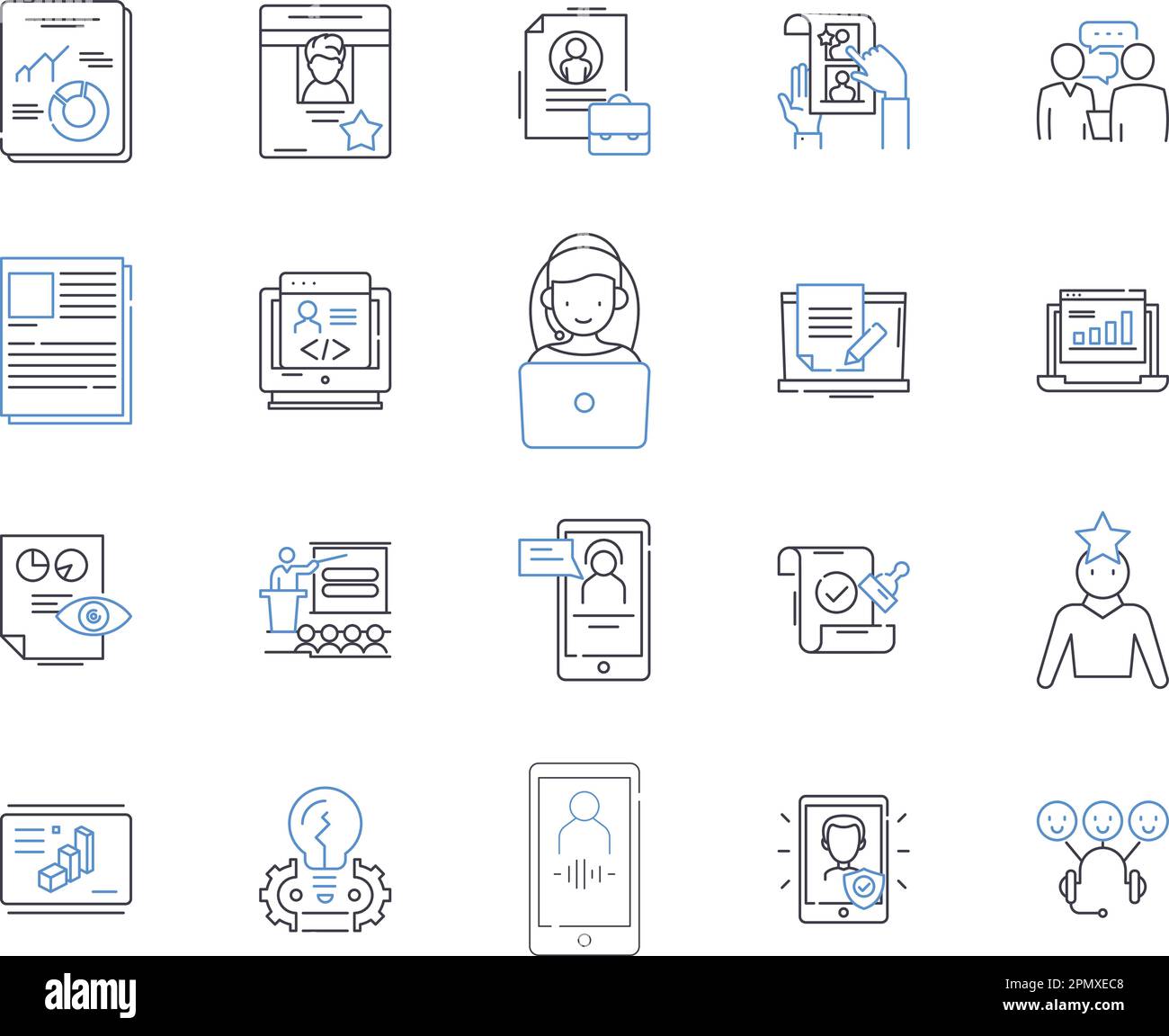 journalism outline icons collection. Reporting, Writing, Editing, Newsgathering, Journalism ...