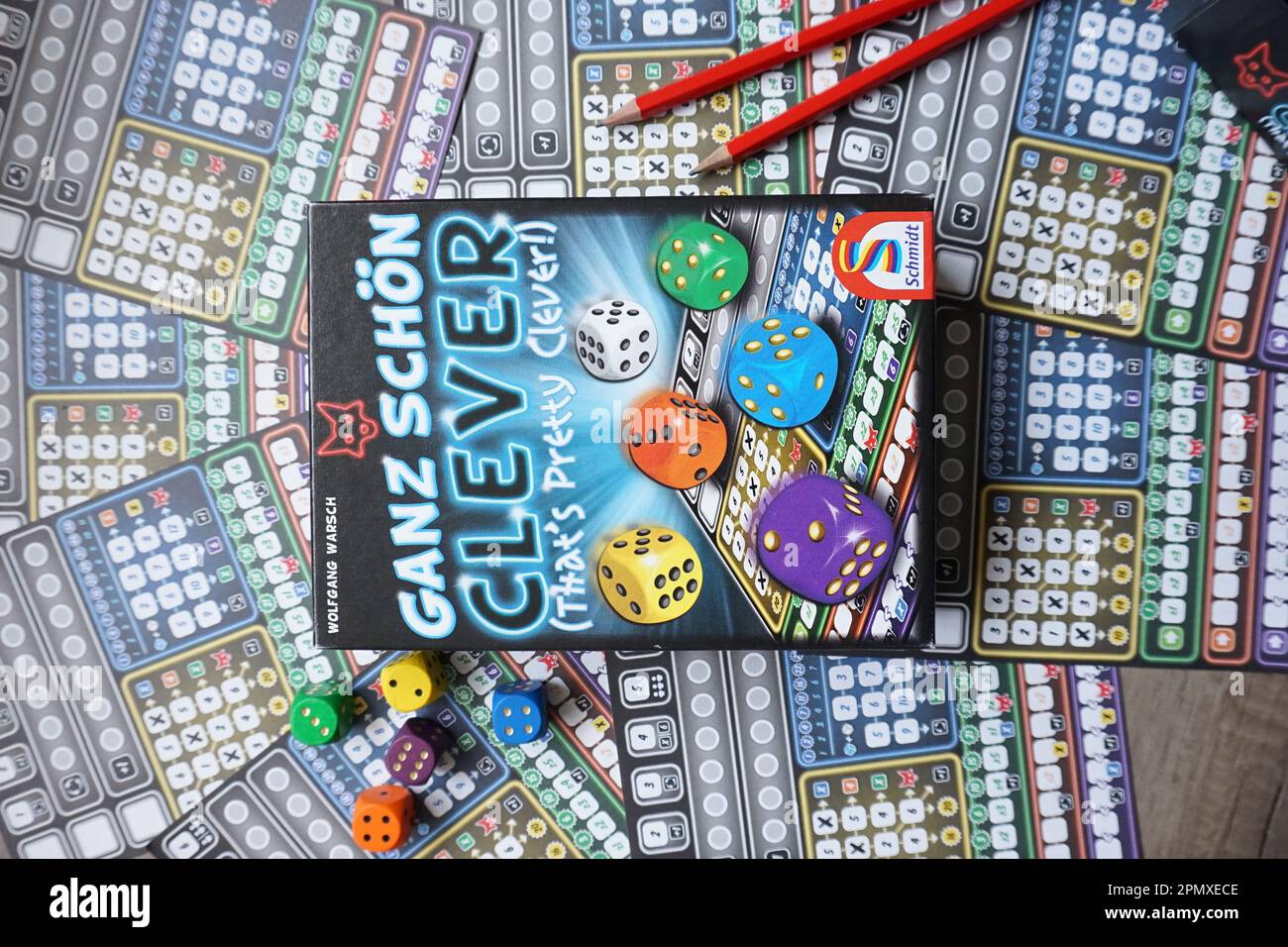 Maths roll and write game, Ganz Schon Clever Stock Photo - Alamy