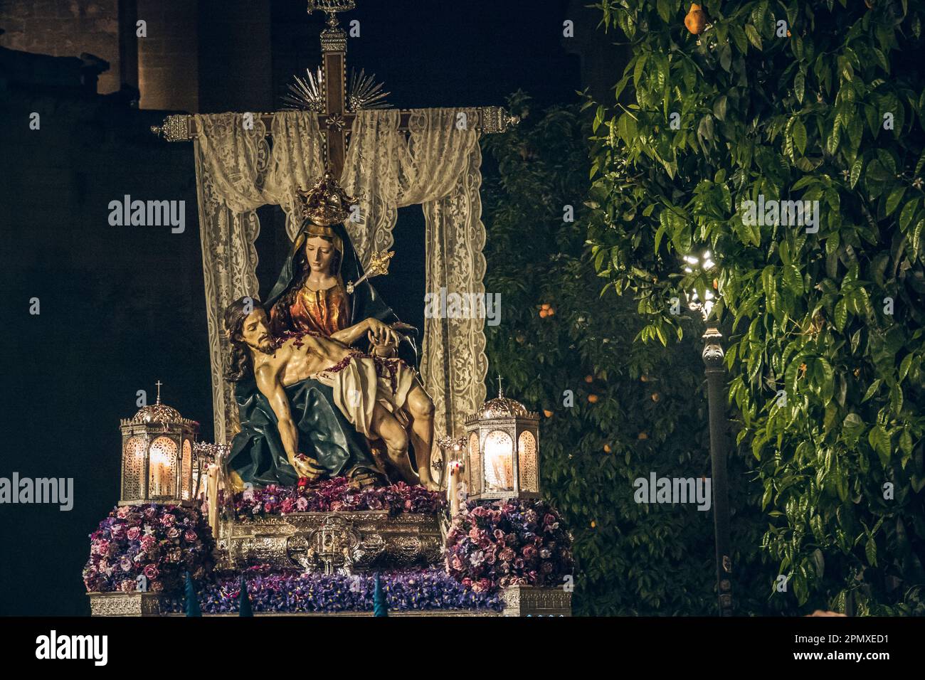 Holy Week procession through the streets of Seville Stock Photo - Alamy