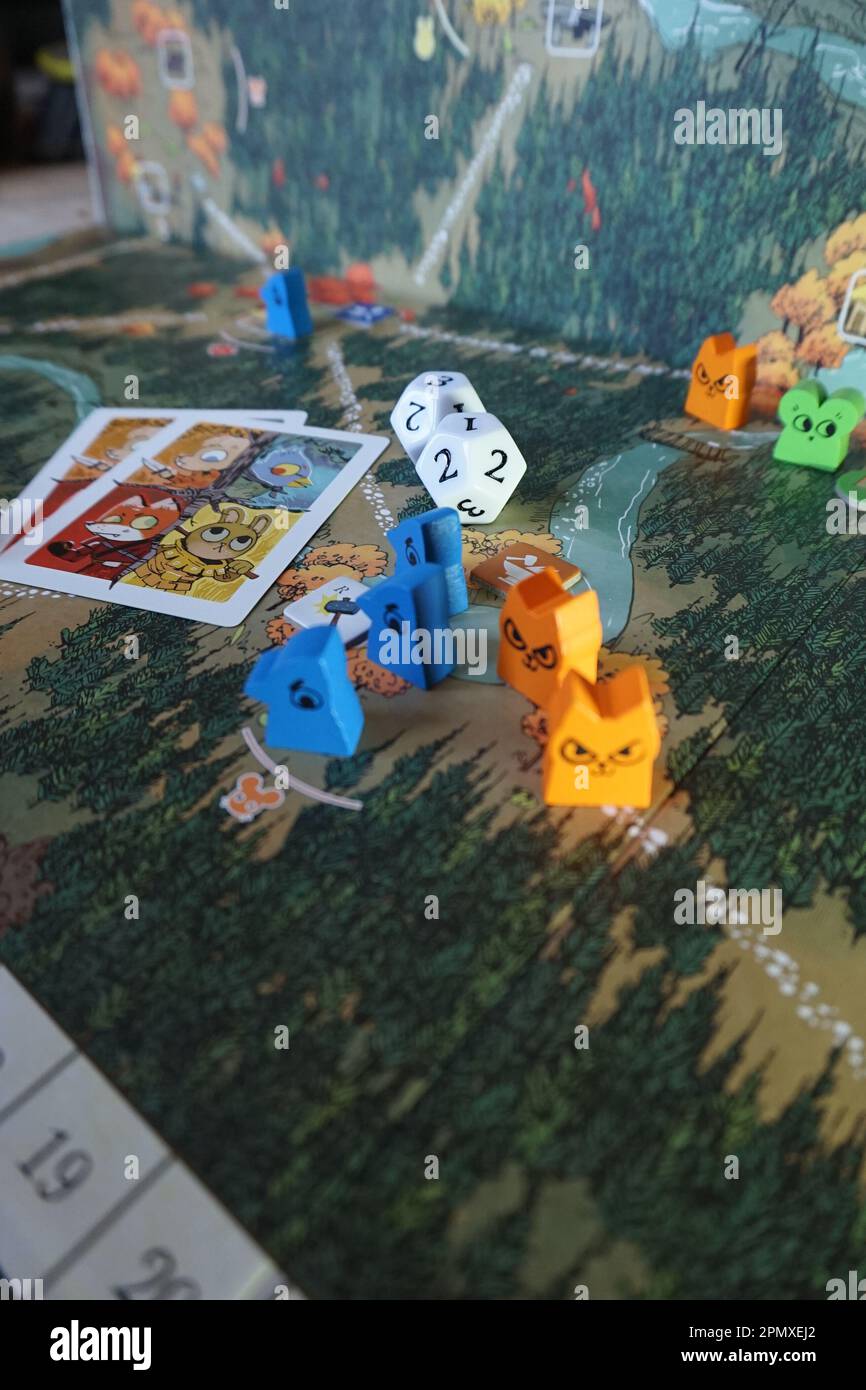 Components from Root the board game by Leder Games Stock Photo - Alamy