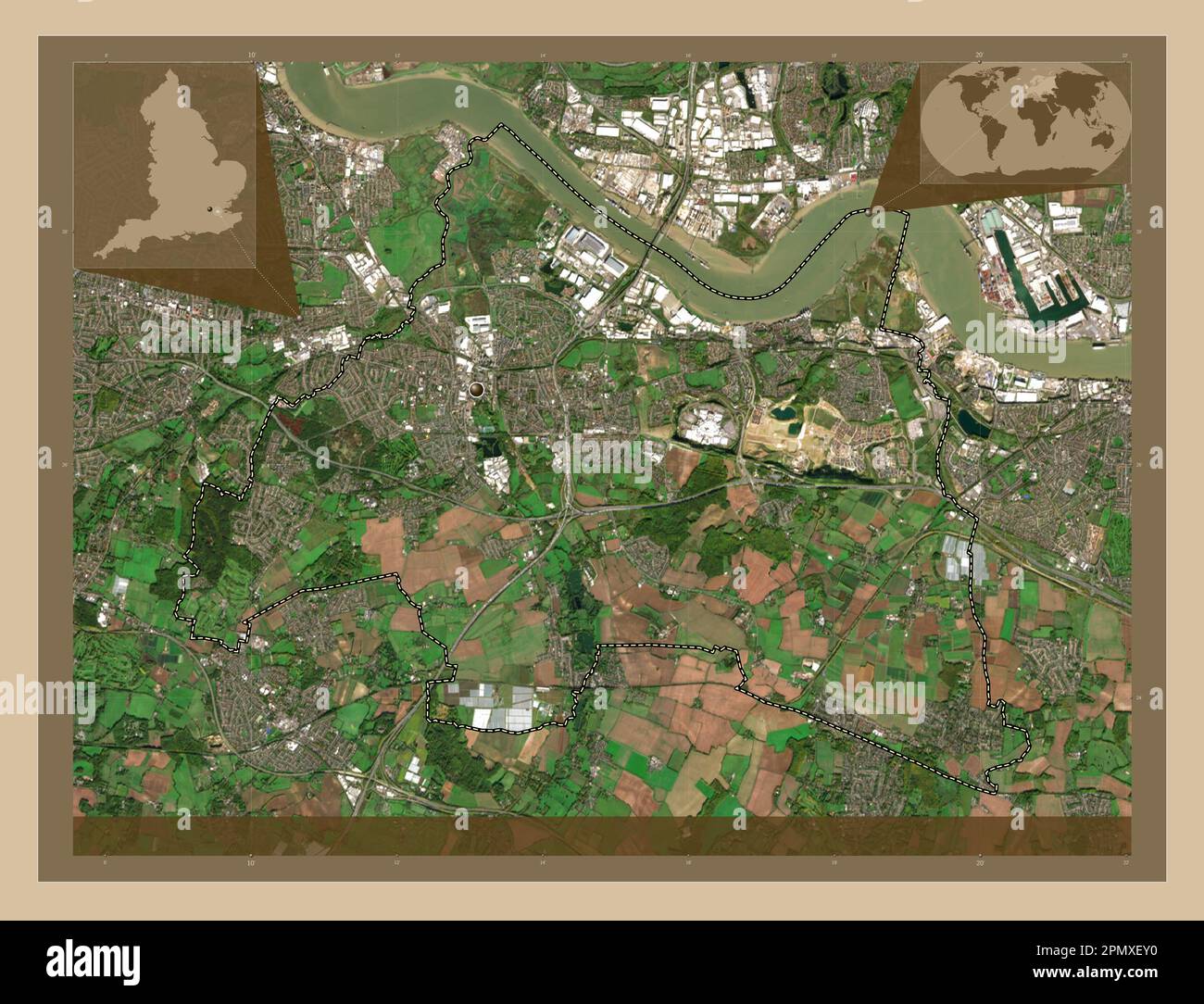 Dartford, non metropolitan district of England - Great Britain. Low ...
