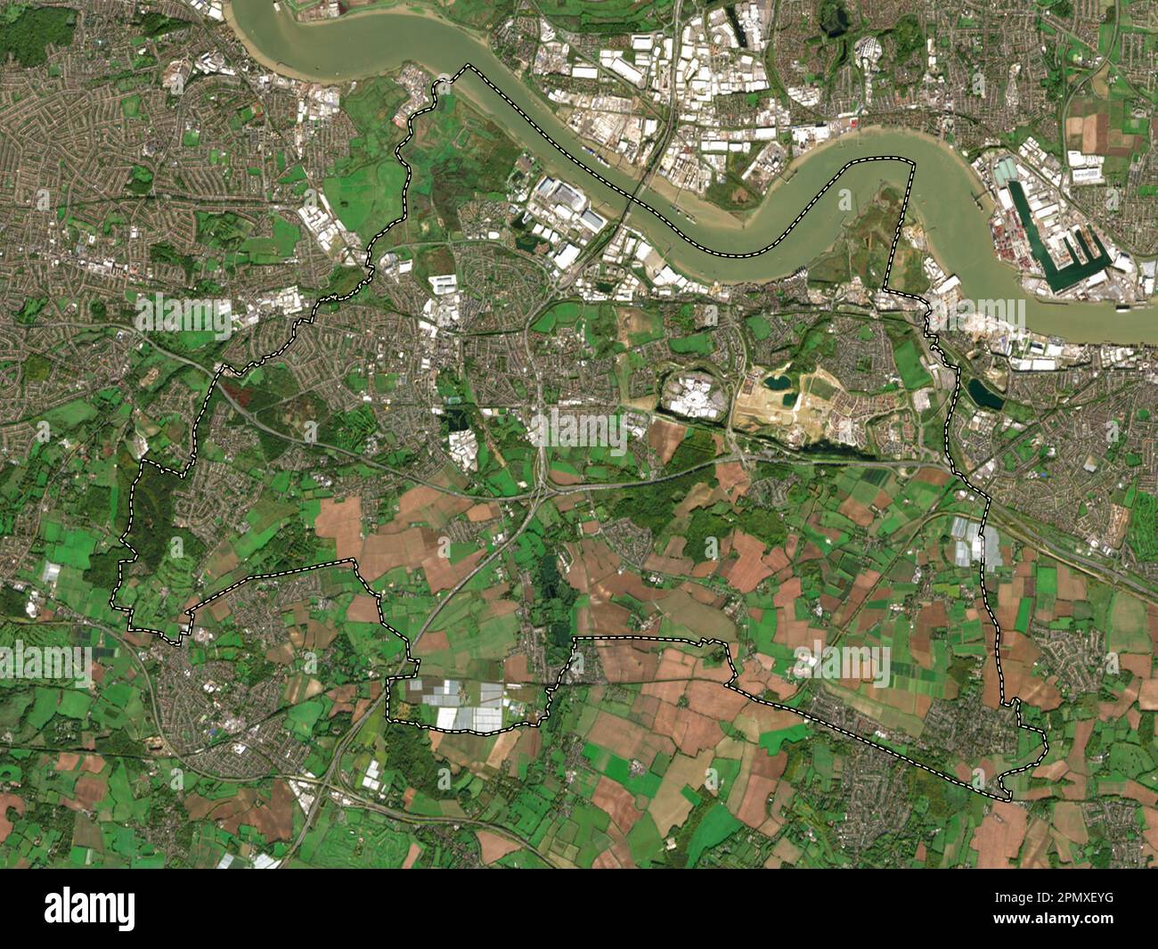 Dartford, non metropolitan district of England - Great Britain. Low ...