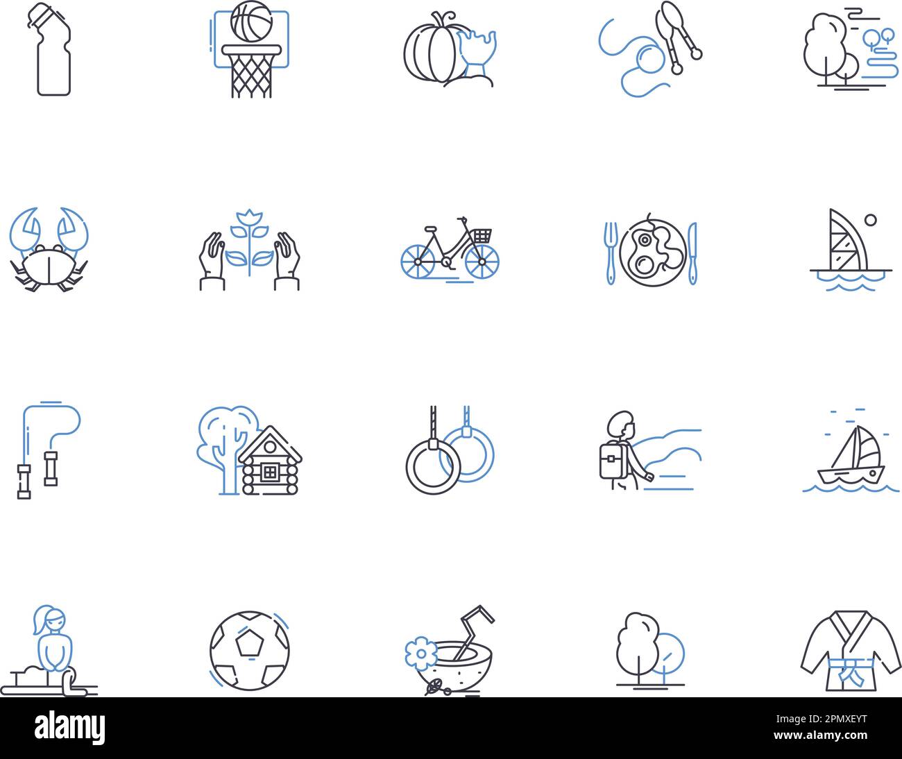 Healthy life outline icons collection. Healthy, Life, Diet, Exercise ...