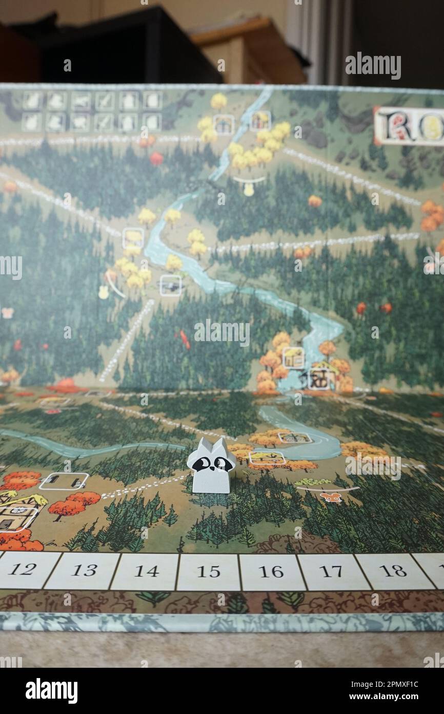 Components from Root the board game by Leder Games Stock Photo - Alamy