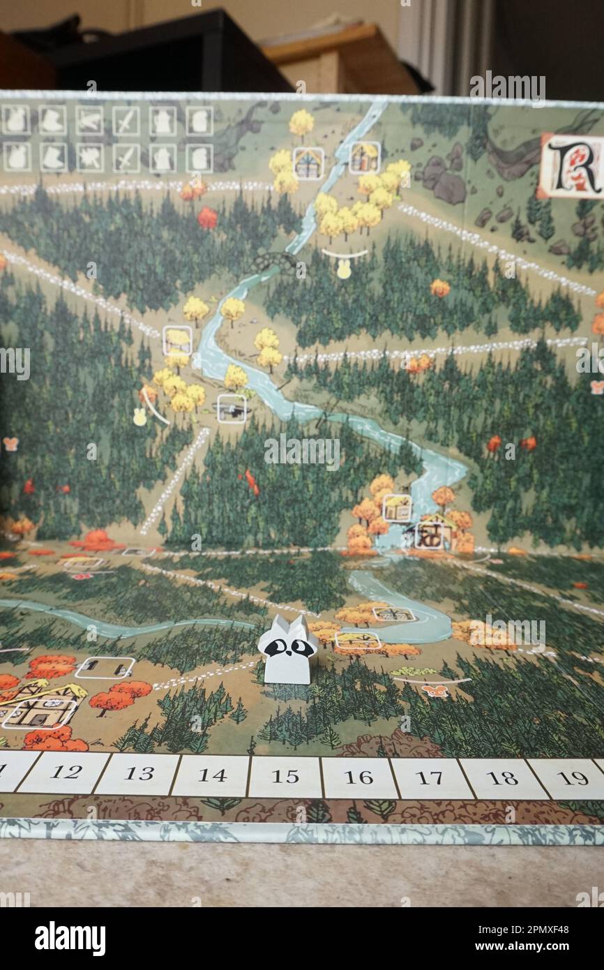 Components from Root the board game by Leder Games Stock Photo - Alamy