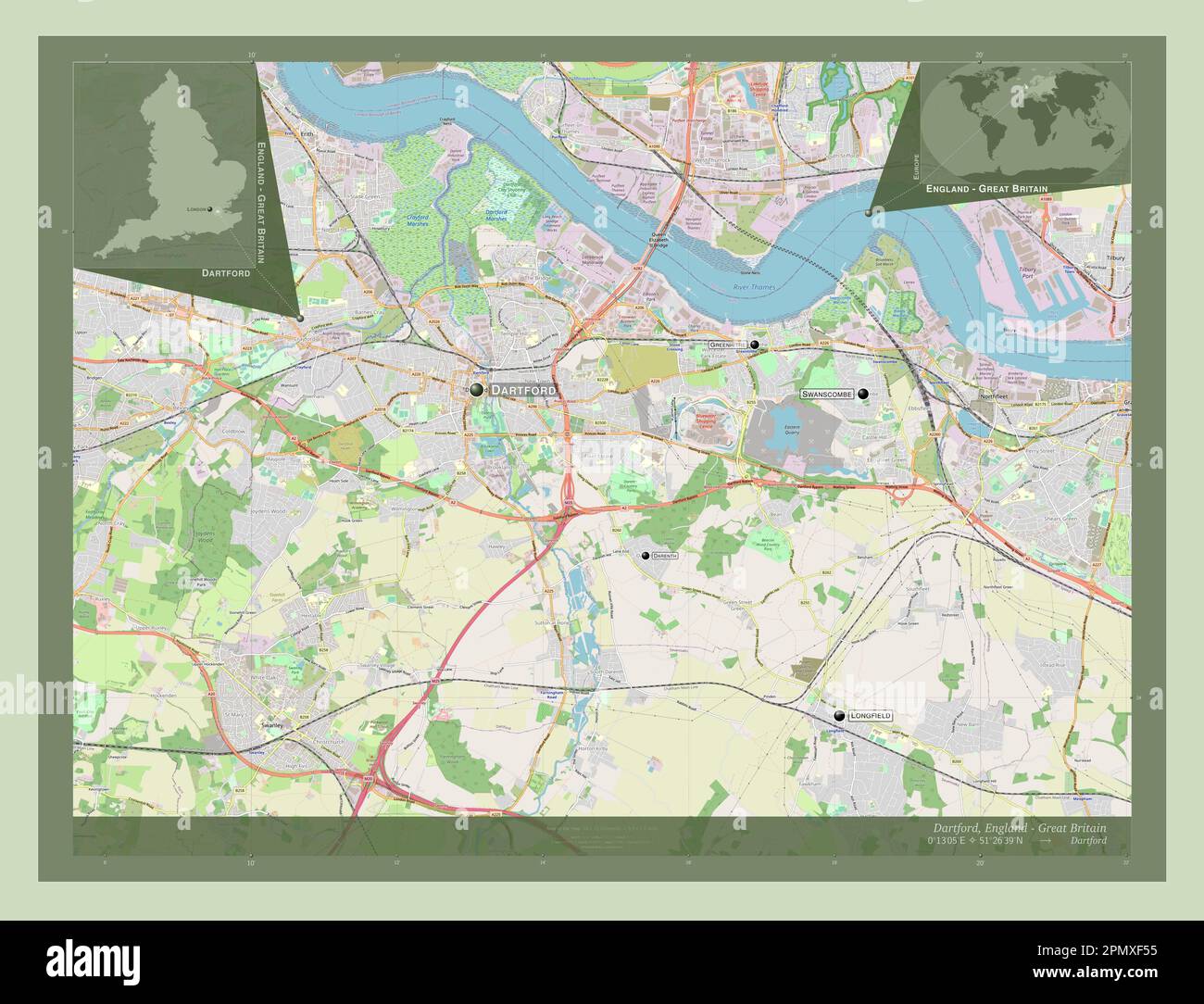 Dartford, non metropolitan district of England - Great Britain. Open ...