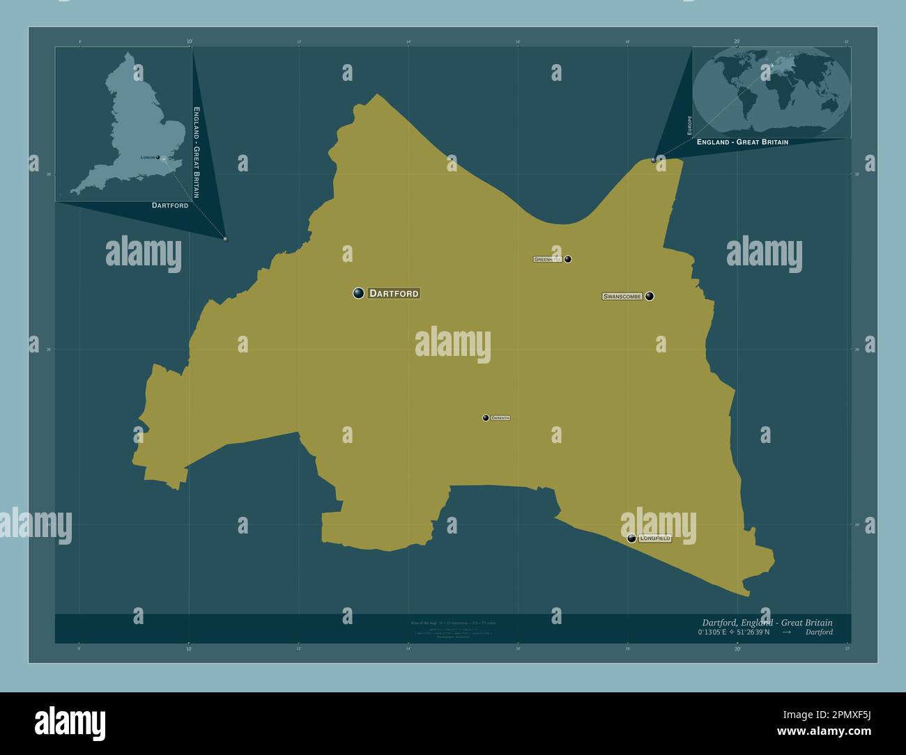 Map of dartford hi-res stock photography and images - Alamy
