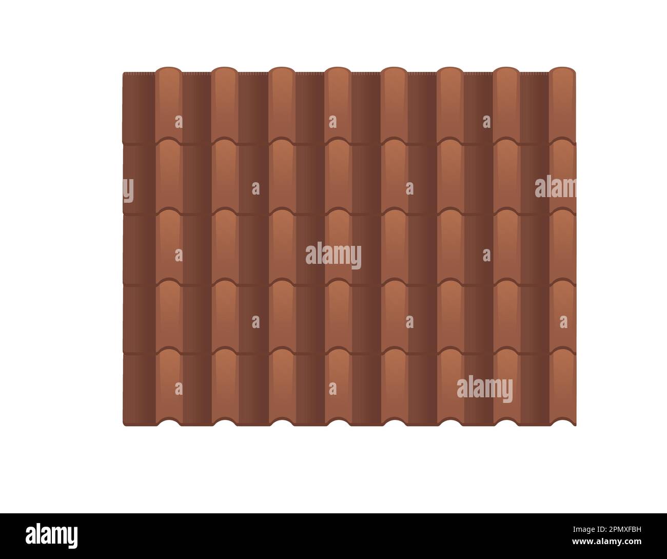 Home roof from ceramic tiles vector illustration on white background ...