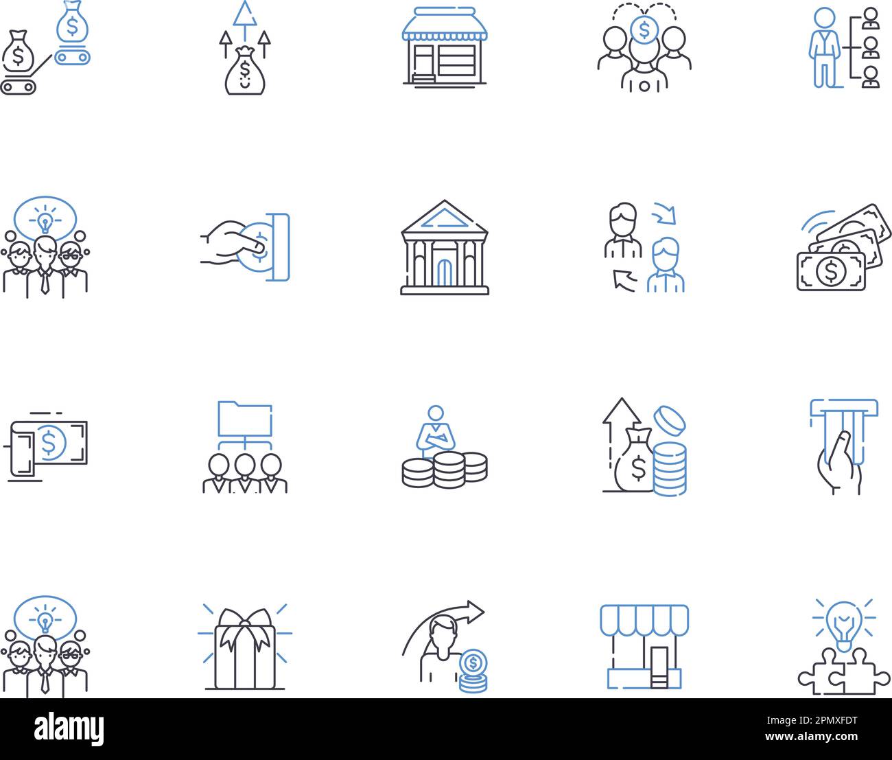 Customer Relationship Management Outline Icons Collection Crm