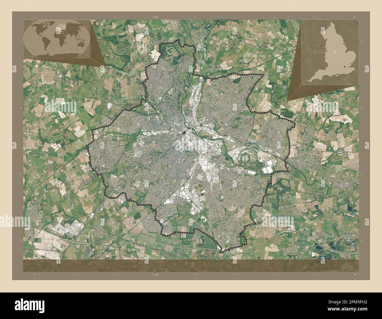 Derby, unitary authority of England - Great Britain. High resolution ...