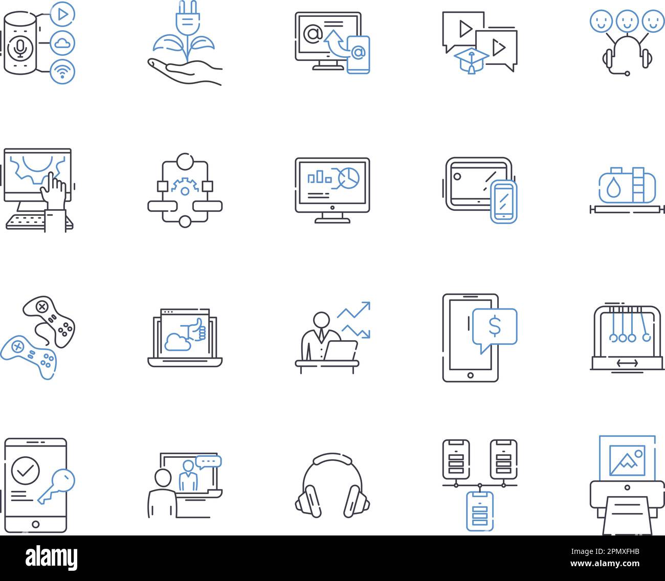 Appliances and devices outline icons collection. Appliance, Device ...