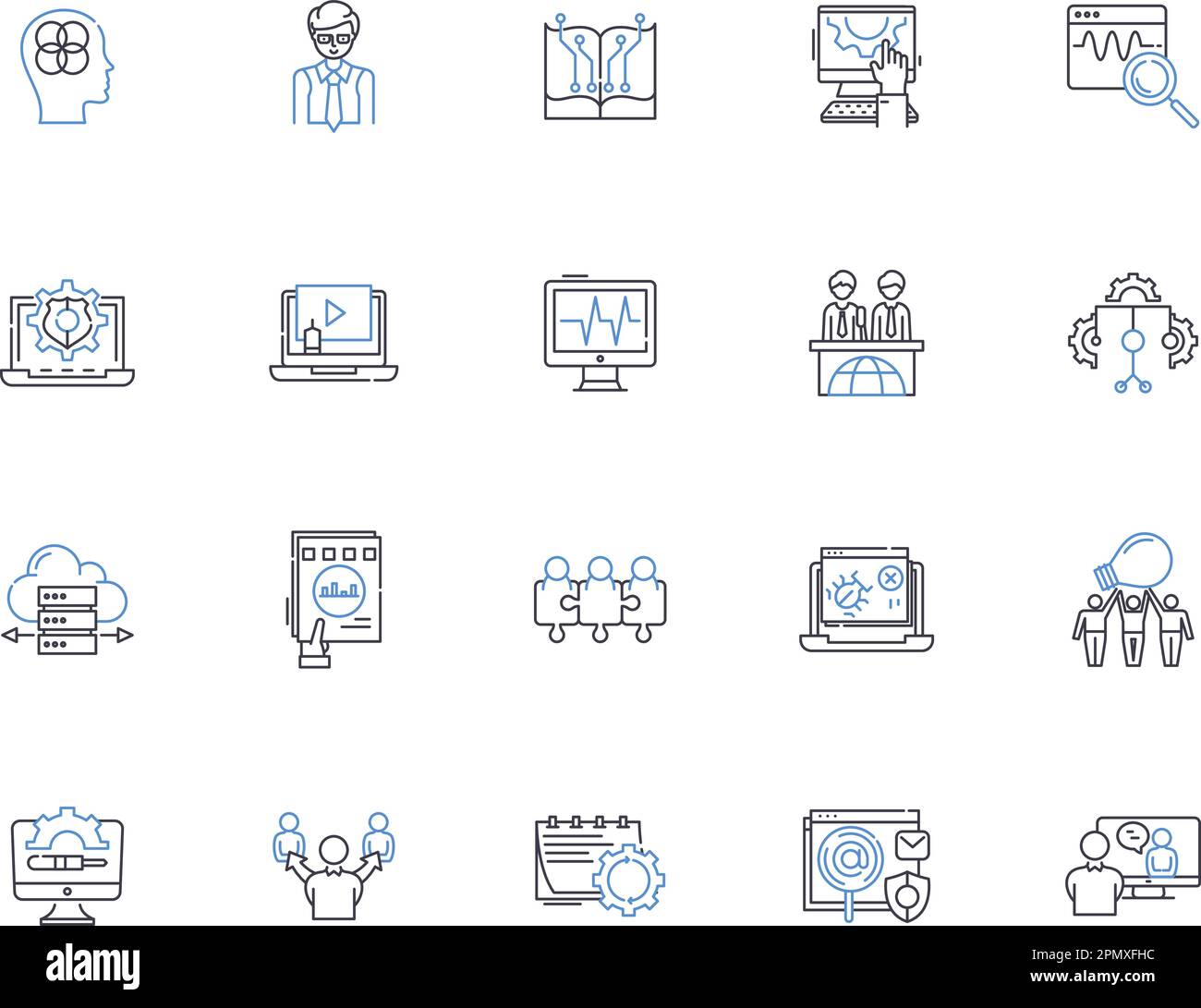 Digital customer experience outline icons collection. digital, customer ... Digital customer experience outline icons collection. digital, customer ...