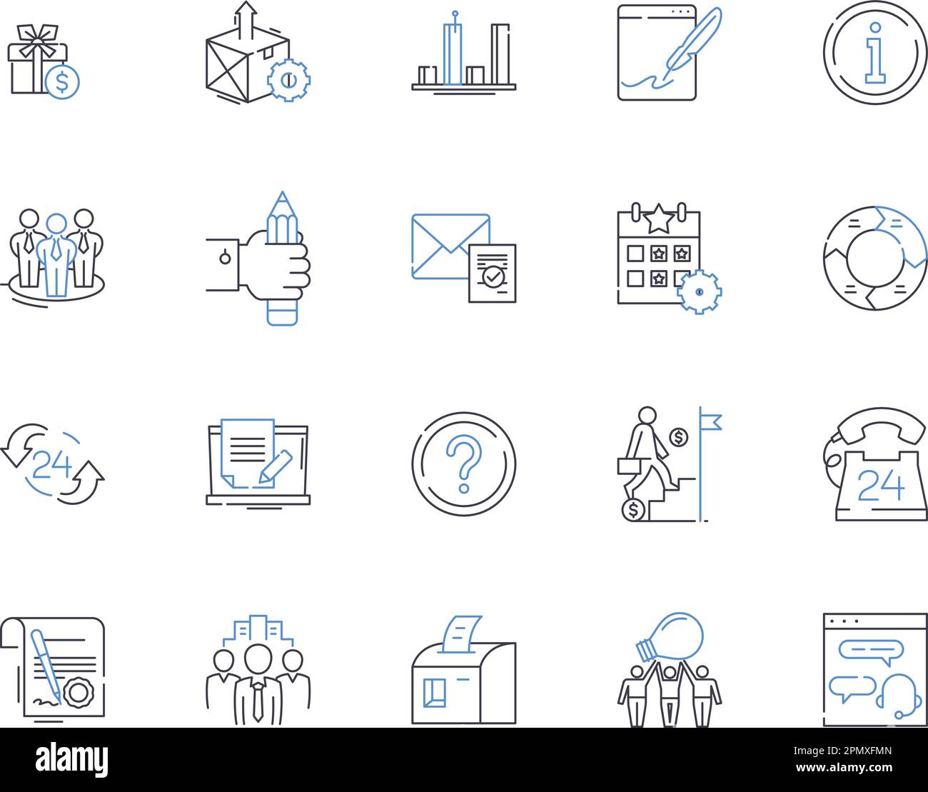 Bank office space outline icons collection. Bank, Office, Space ...