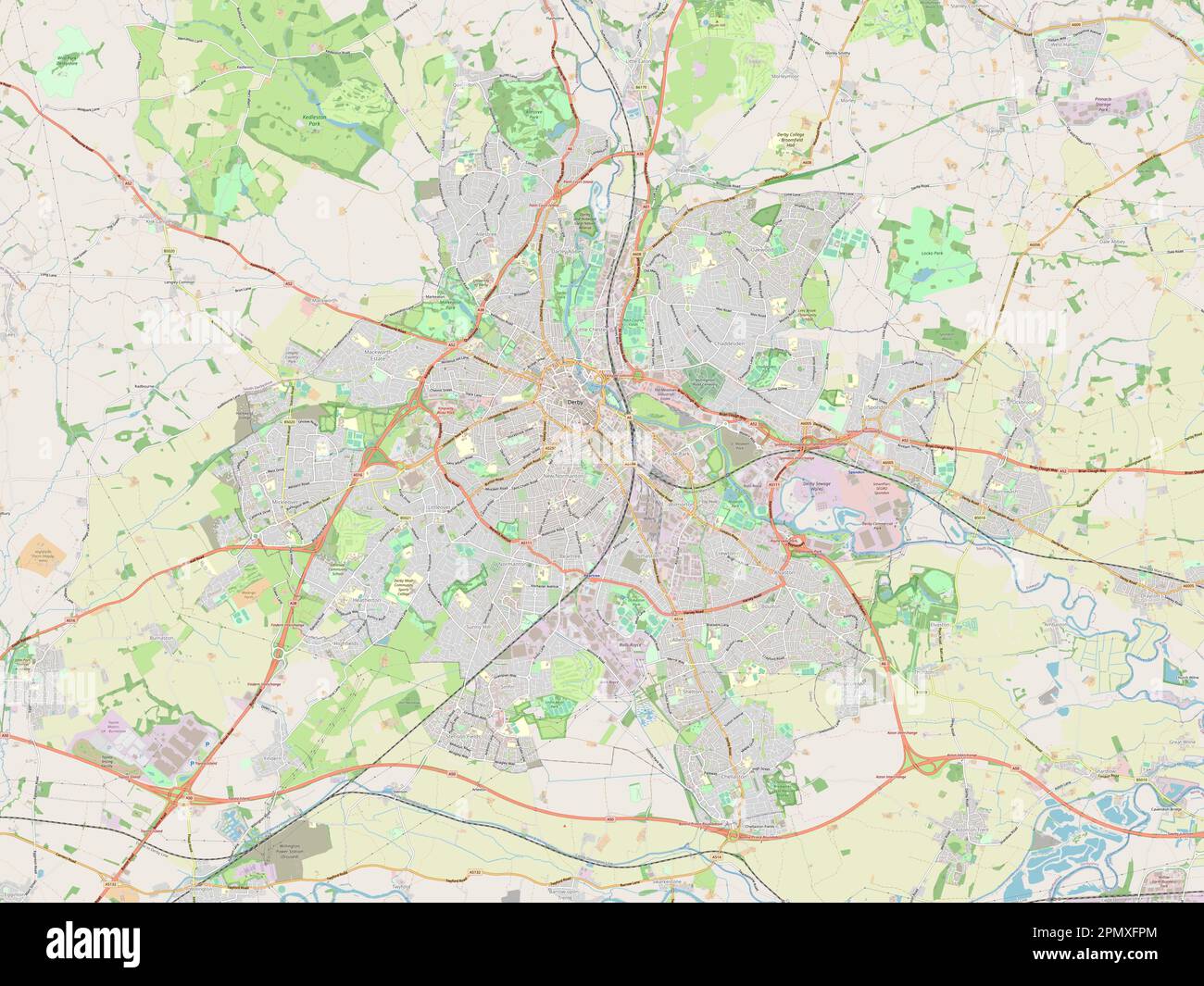 Derby street map hi-res stock photography and images - Alamy