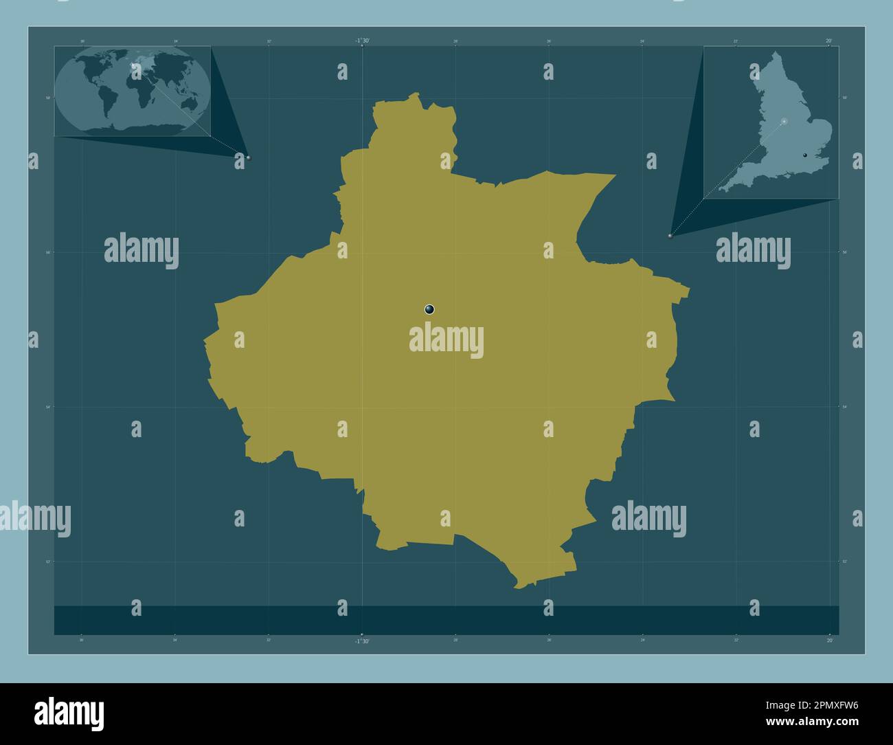 Derby, unitary authority of England - Great Britain. Solid color shape ...
