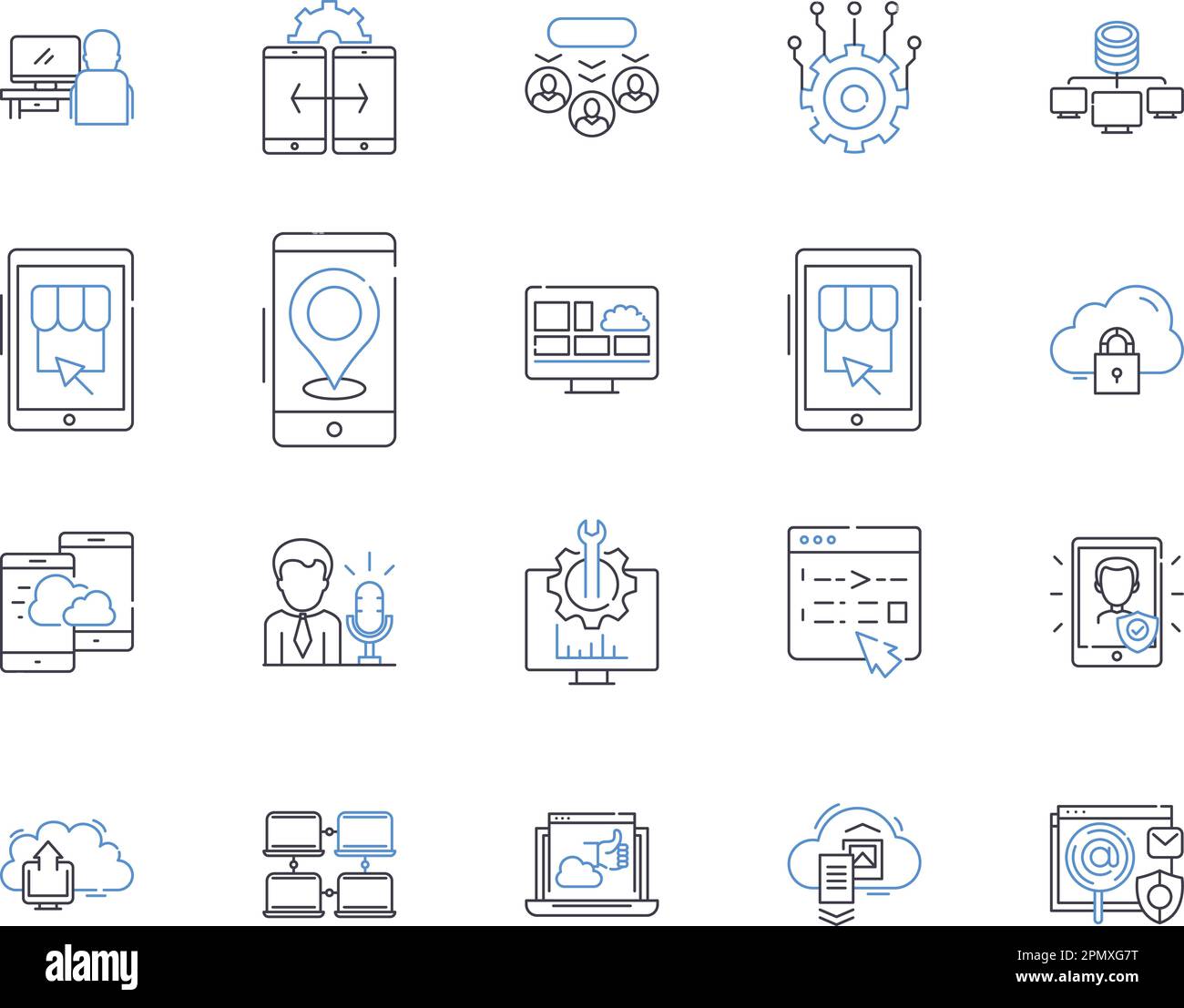 Digital devices outline icons collection. Digital, Devices, Technology, Electronics, Laptops ...
