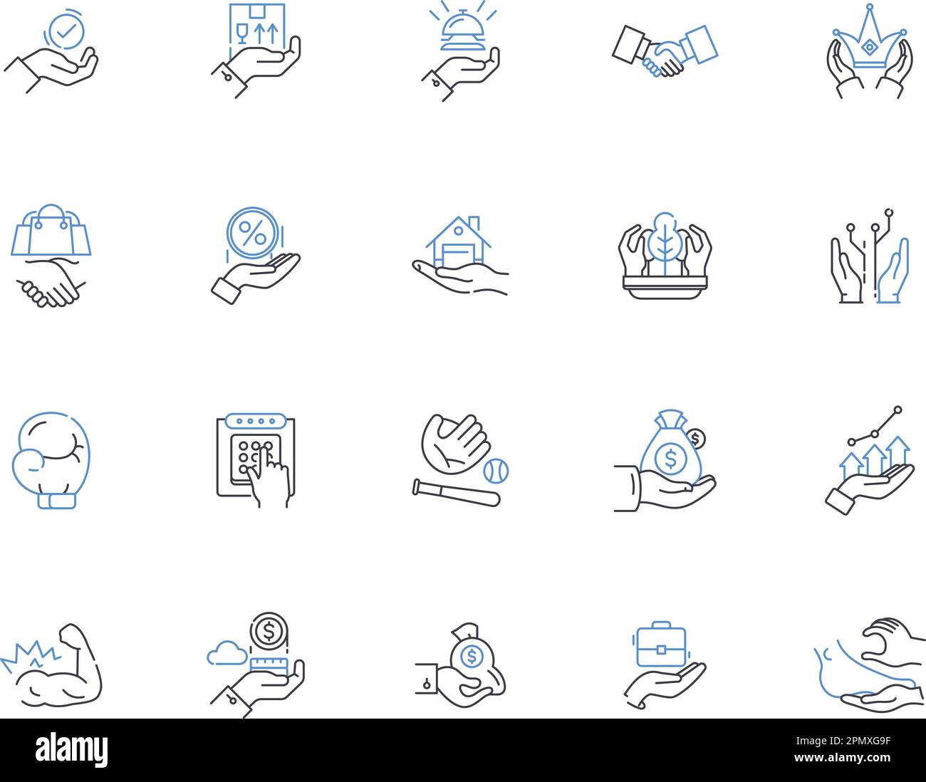 Growth outline icons collection. Expansion, Advancement, Increase ...