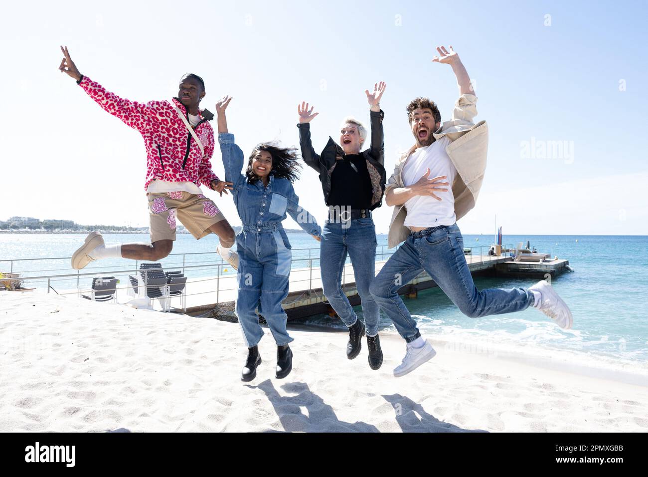Cannes, France. 15th Apr, 2023. Dembo Camilo, Kathy Packianath ...