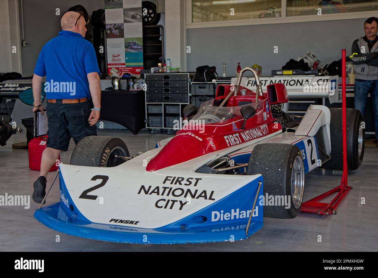 LE CASTELLET, FRANCE, April 8, 2023 : Old F1 car in the garage during ...