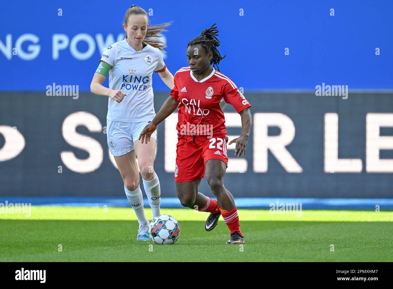 Leuven, Belgium. 15th Apr, 2023. Sari Kees (2) of OHL pictured ...